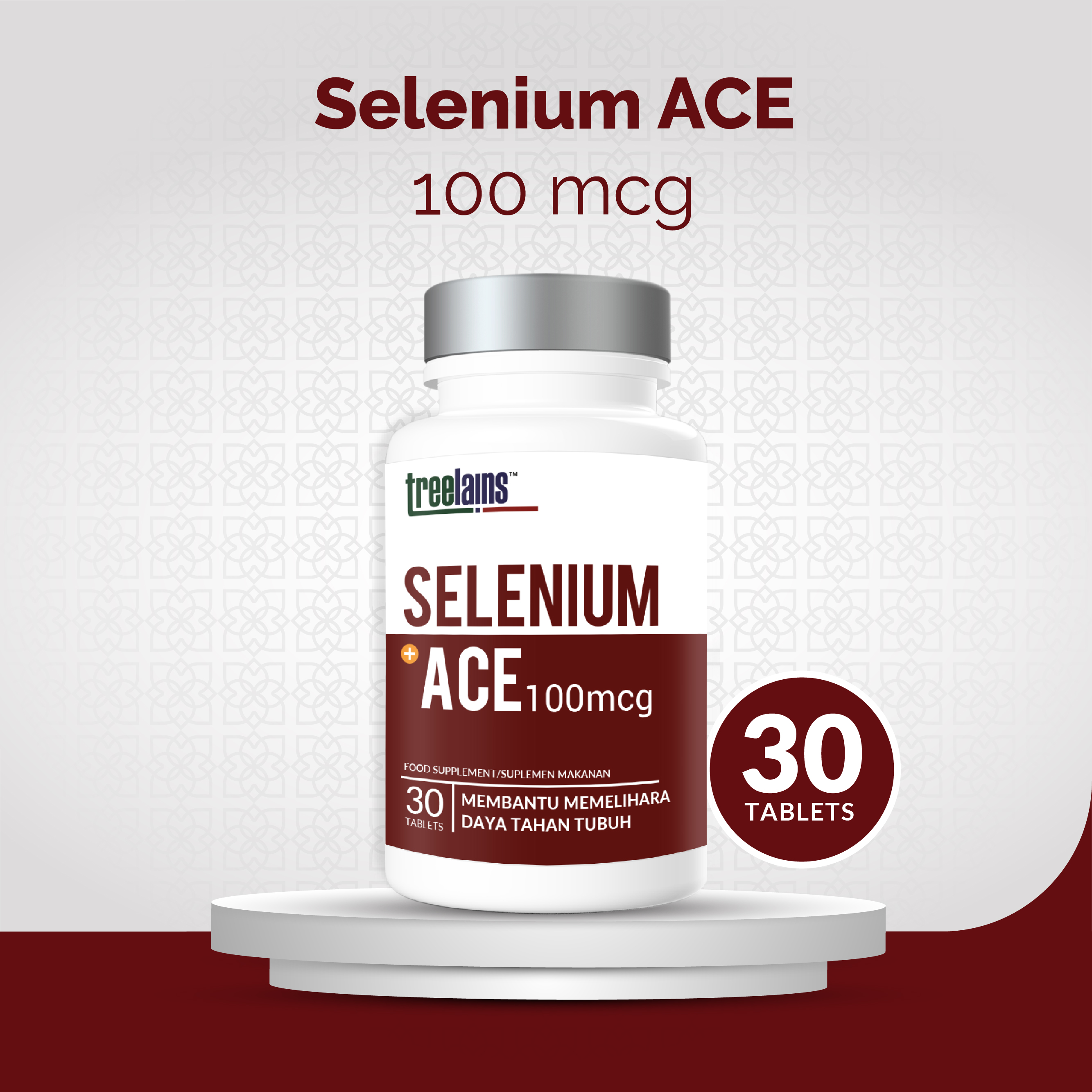 Treelains Selenium + Vitamin ACE (30 Tablet) - Suplemen Antioksidan ...