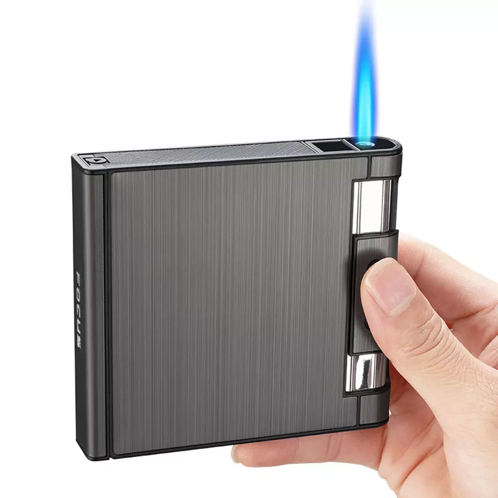 Kotak Rokok 20 Slot dengan Korek Gas Desain Minimalis-S495 | Lazada ...