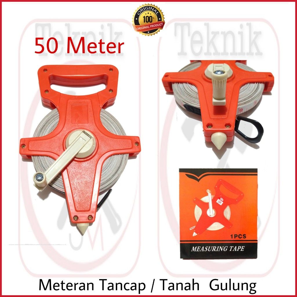 METERAN TANCAP [ 50 METER ] METERAN TANAH 50M ALAT UKUR MEASURE TAPE ...