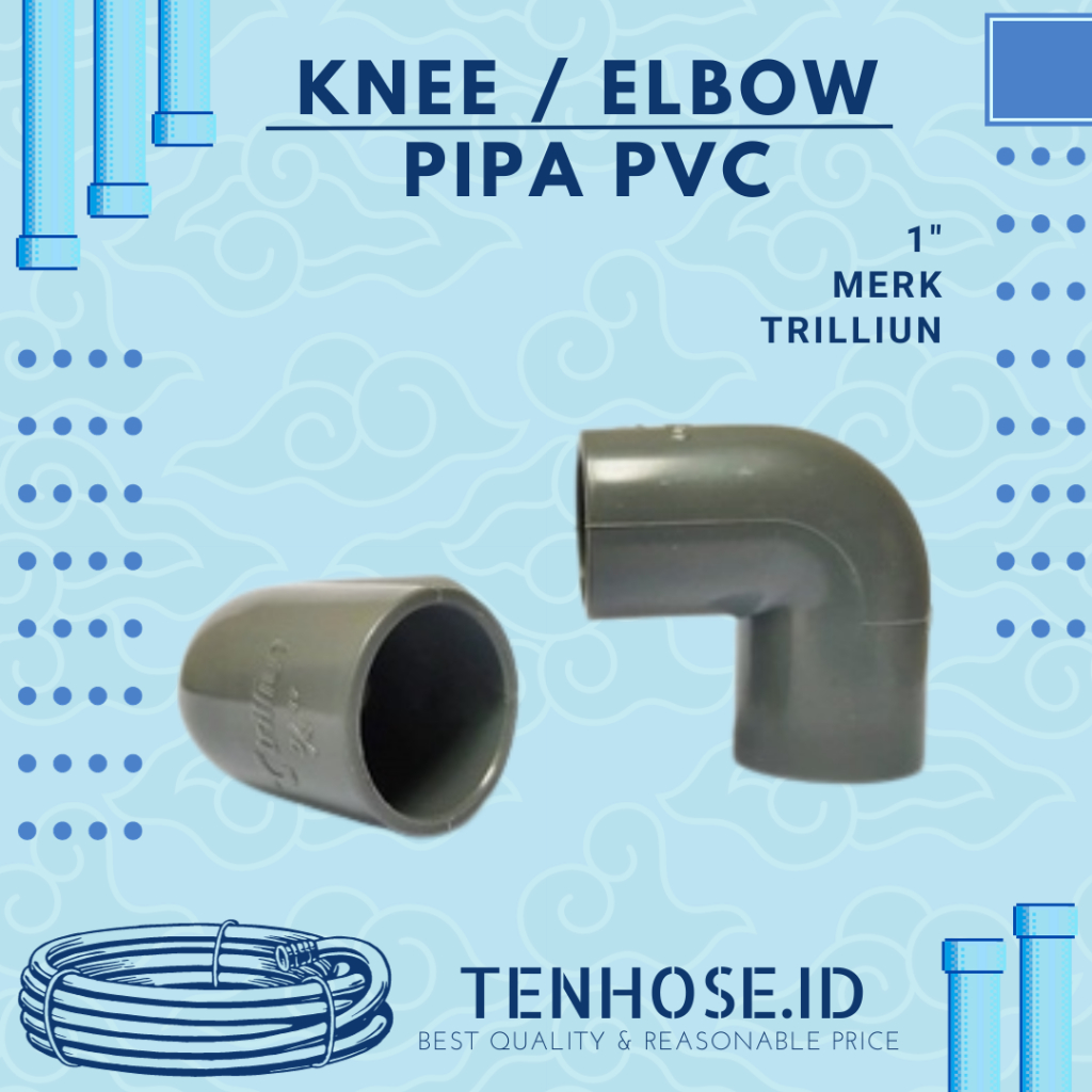 KNEE 1" inch TRILLIUN - ELBOW Keni Bengkok Sambungan Paralon Pipa Pvc ...