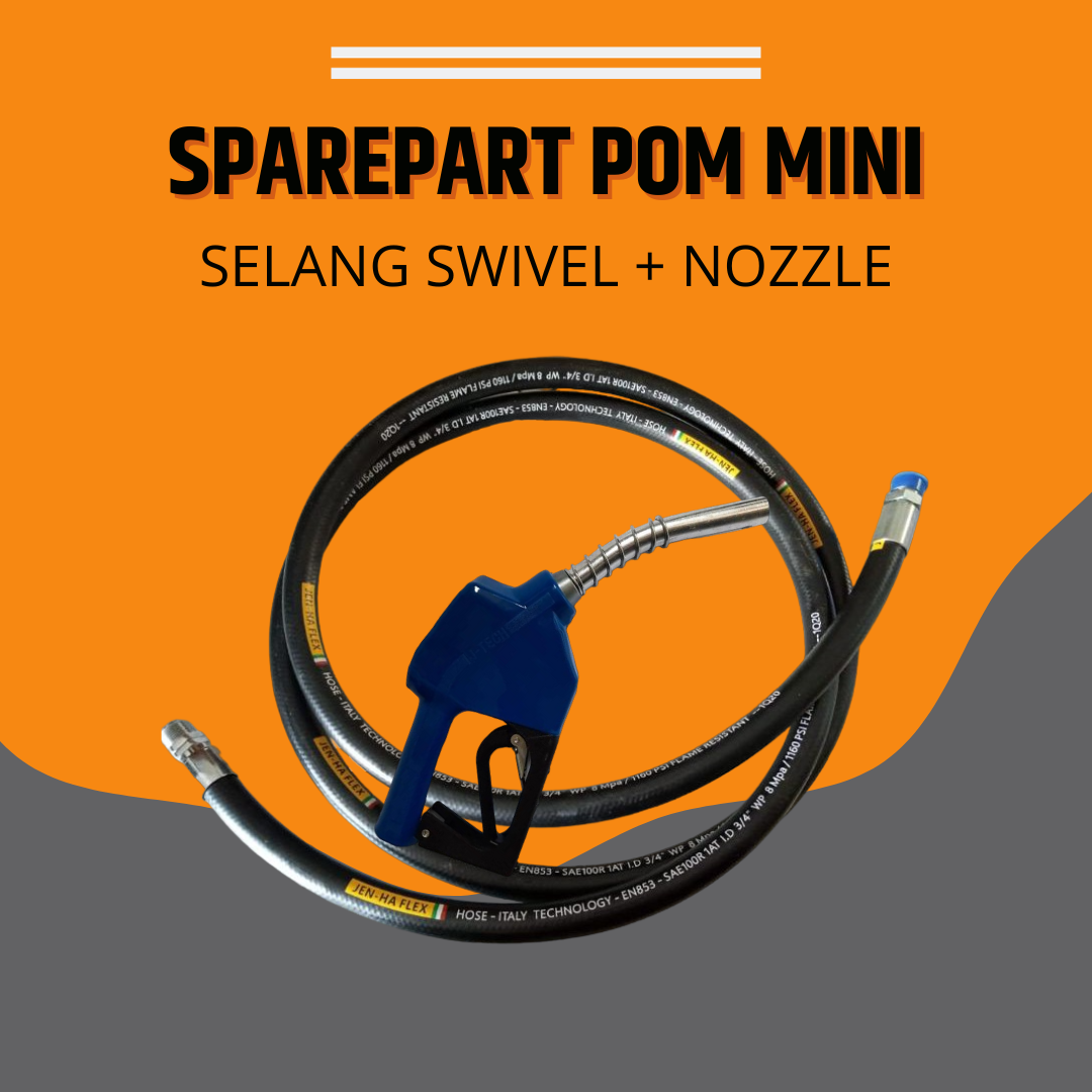 Paket Selang Pom Mini Panjang 6, 5, 4 & 3 Meter + Nozzle Pertamini SPBU ...