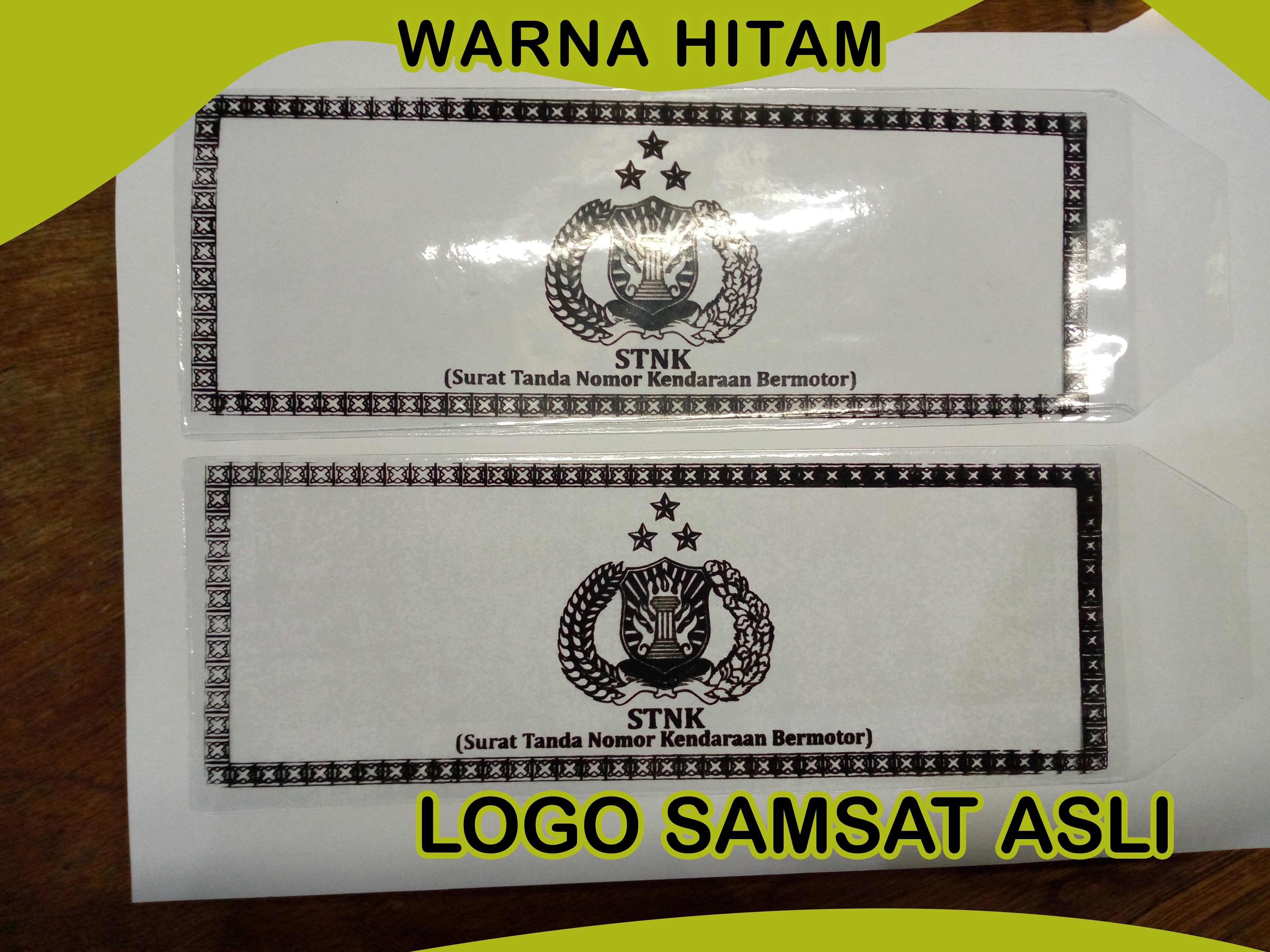GROSIR Plastik STNK Hitam Logo Samsat Hitam Mobil dan Motor isi 50 ...