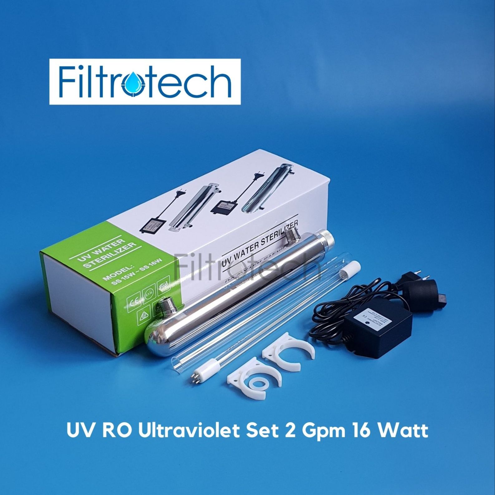 Germilite UV Set 1 gpm 6 watt , UV Set 2 gpm 12 watt, UV Set 2 gpm 16 watt Ultraviolet set Utk ...