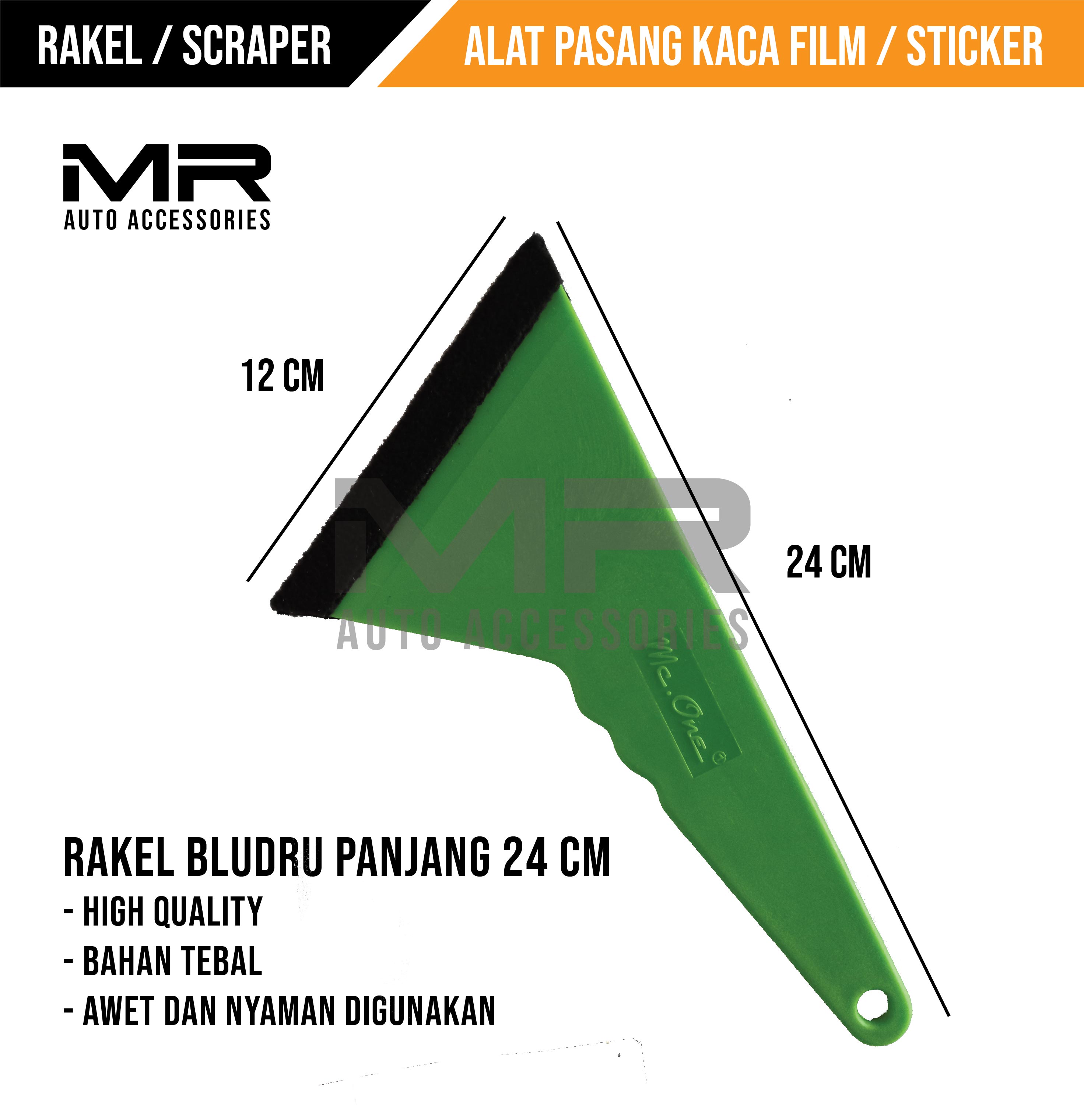 RAKEL / KAPE PANJANG 24CM FELT BLUDRU - Alat pasang Kaca Film / Stiker ...