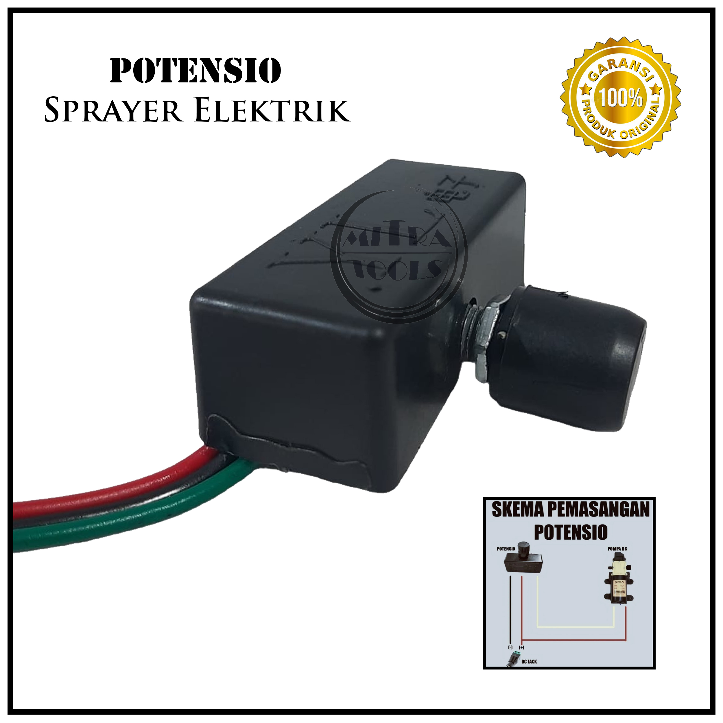 Potensio Sprayer Elektrik 12 Volt / Pengatur Kecepatan Sprayer / Switch ...