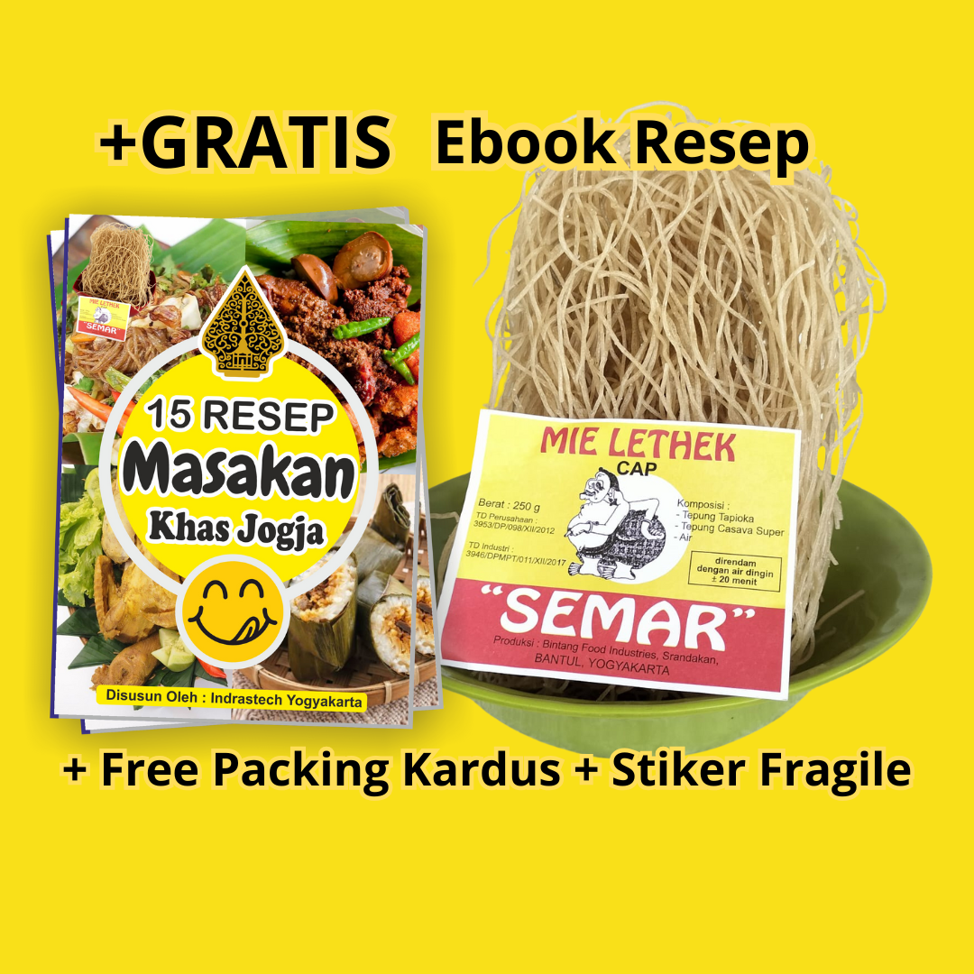 Mie Lethek Khas Bantul 1 kg Gluten Free Tanpa Pengawet + Resep Masakan ...