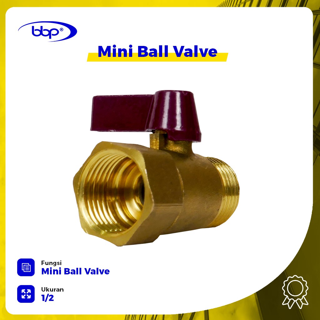 Ball Valve Ukuran 1/2 Inch Stop Kran Double Drat Luar & Dalam Pendek ...
