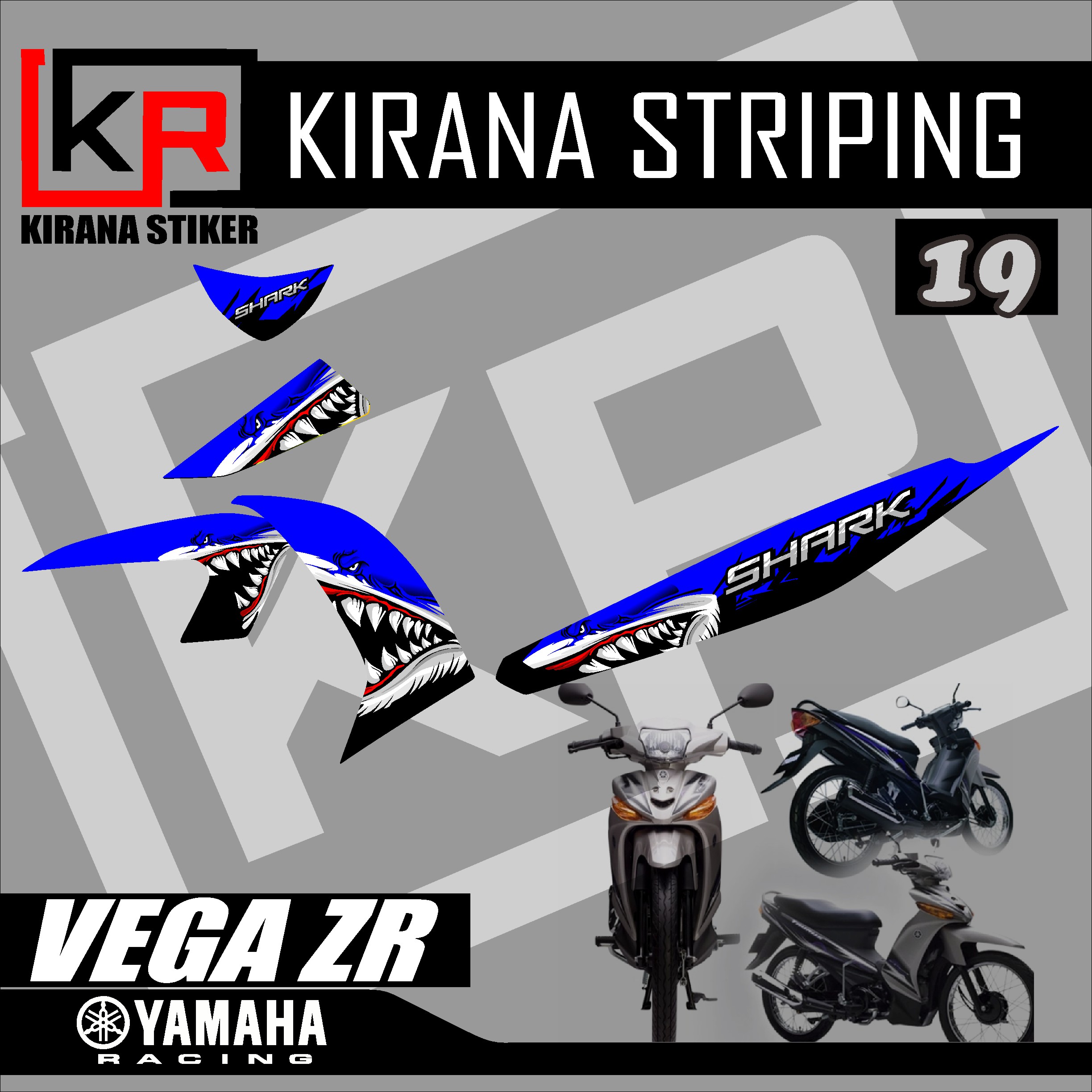 Sticker Striping Lis Variasi VEGA ZR Motif Racing KRL 019 | Lazada ...