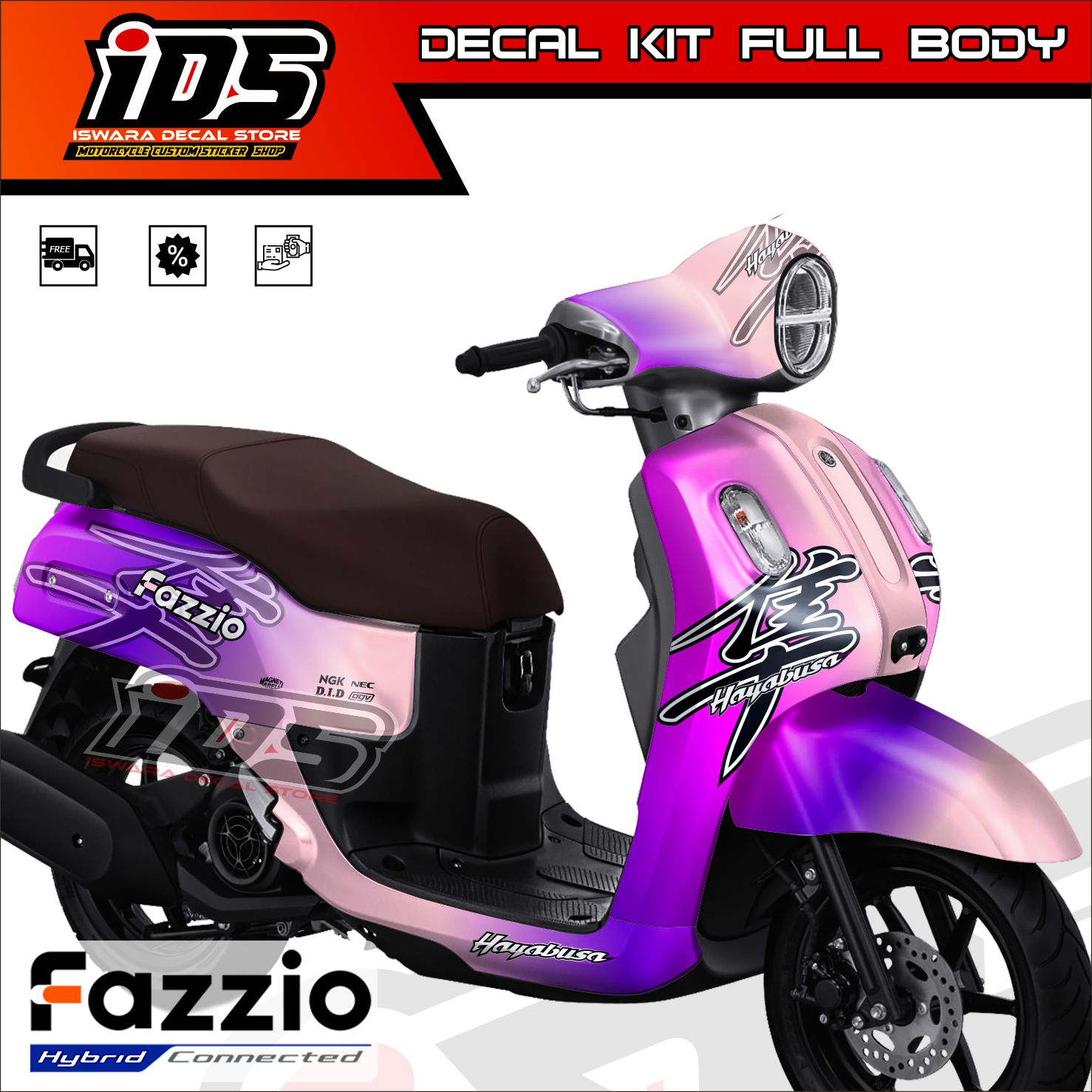 (PROMO) Decal Yamaha Fazzio Stiker Motor Fazzio Dekal Fazzio Stiker ...