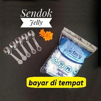 sendok jelly victory isi 100 pcs/cendok agar agar | Lazada Indonesia