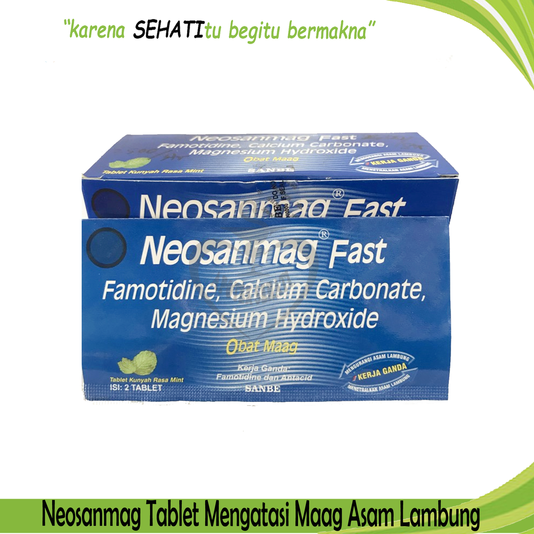 Neosanmag Fast Tablet Mengatasi Gejala Asam Lambung Maag | Lazada Indonesia