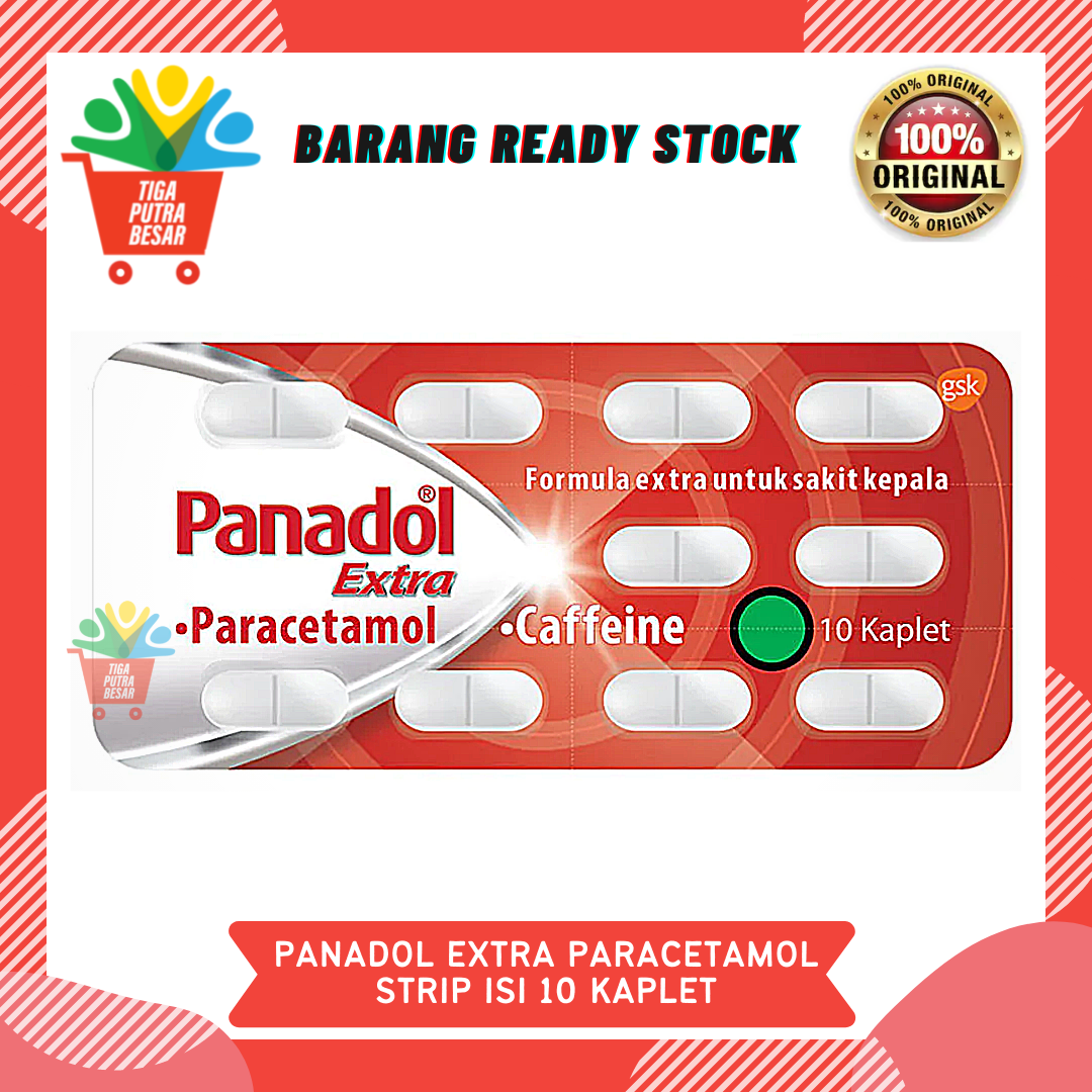 PANADOL MERAH EXTRA PARACETAMOL 500 MG 1 STRIP ISI 10 KAPLET | Lazada ...