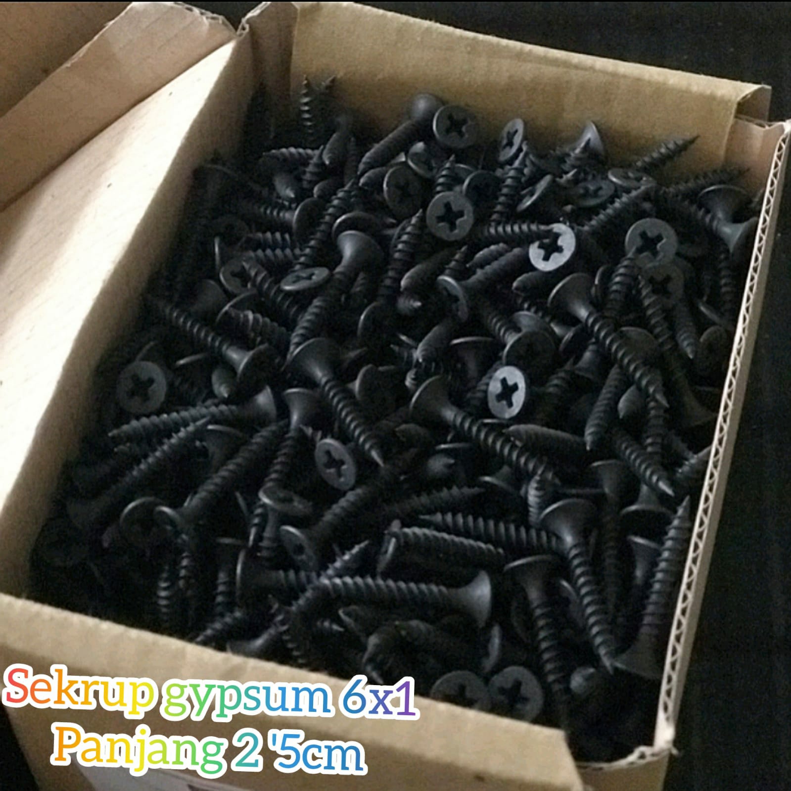 1 dus Skrup Gipsum isi 1000pcs panjang 2,5cm Sekrup Gypsum Skrup Kayu ...