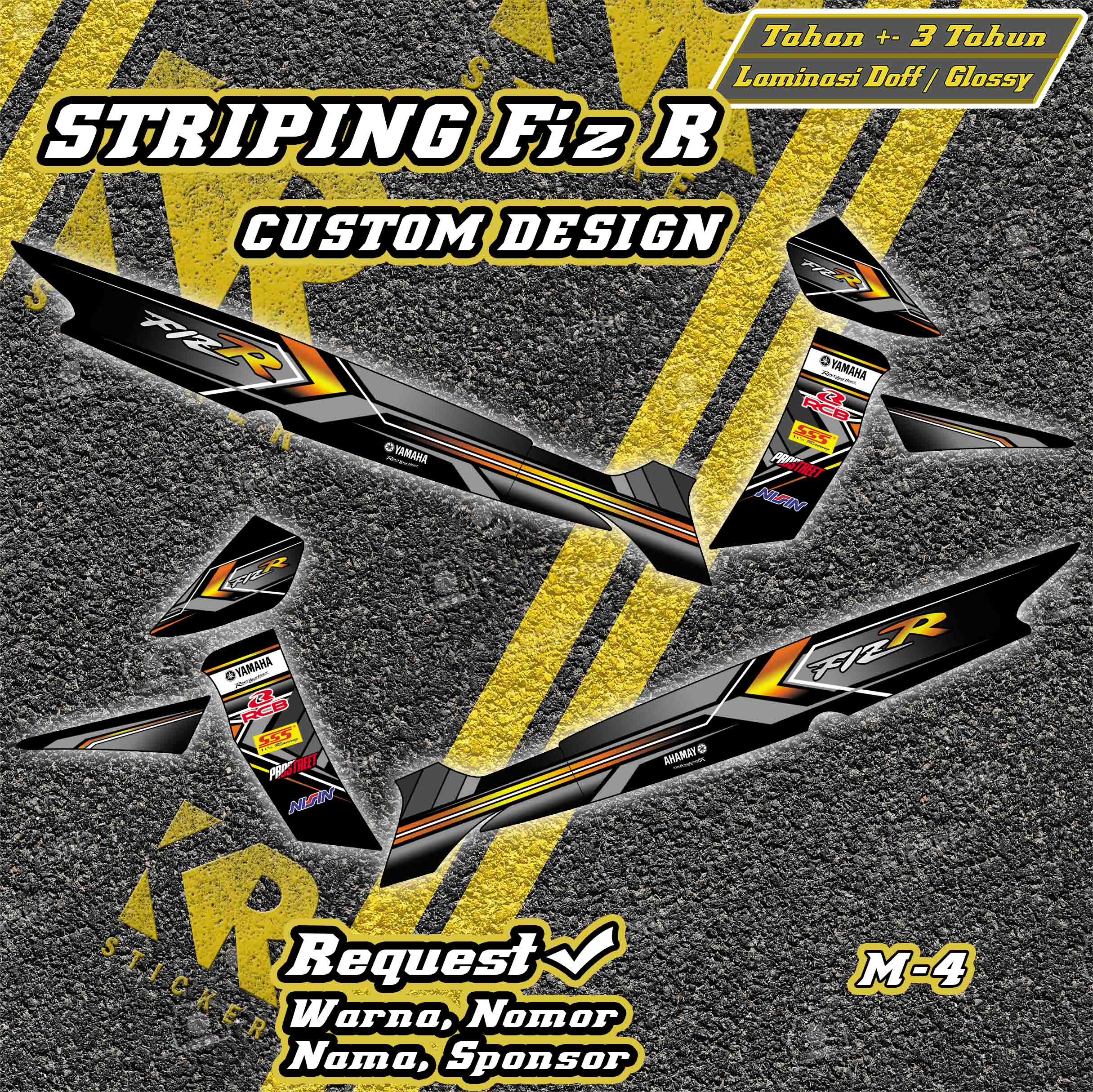 Sticker Striping Fiz R / Poswan Custom Desain Stiker Fiz R | stiker lis ...