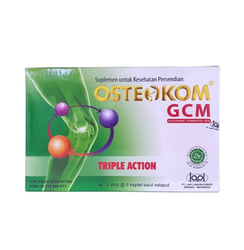 Osteokom GCM Box 30 Kaplet / Memelihara Kesehatan Persendian | Lazada ...