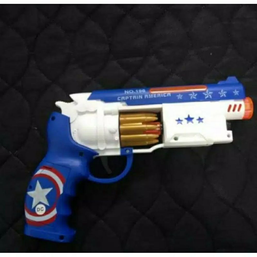 Mainan terbaru pistol laser kapten amerika nyala captain america pistol ...
