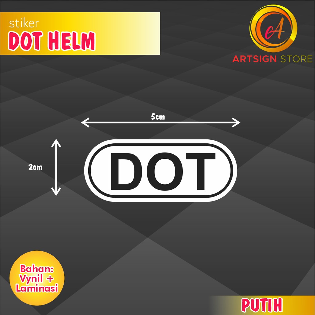 Stiker Emblem Logo DOT / Cutting Stiker Logo DOT / Stiker DOT Helm KYT ...