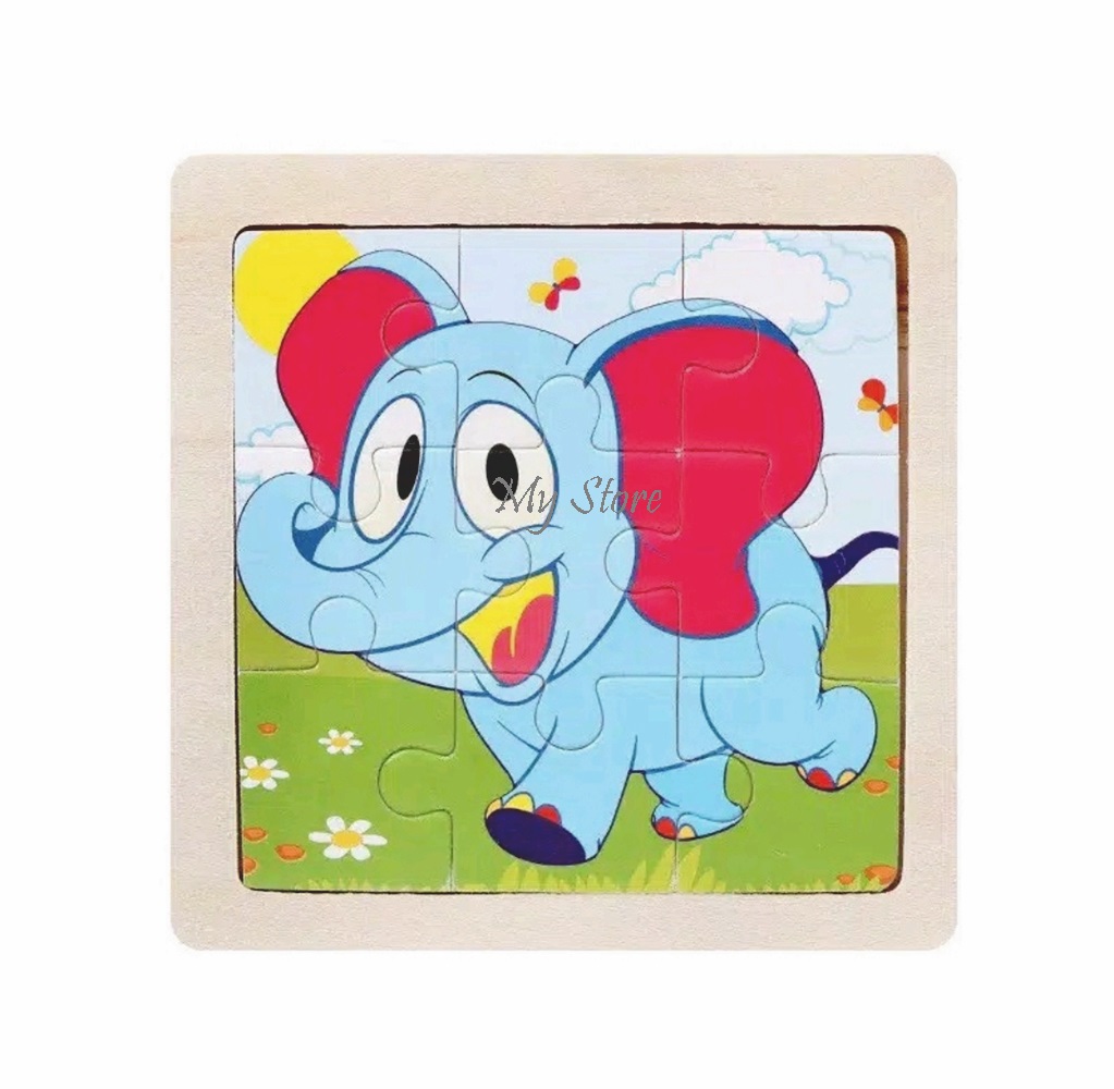 Mainan Puzzle Kayu Gambar Hewan Gajah Murah | Lazada Indonesia