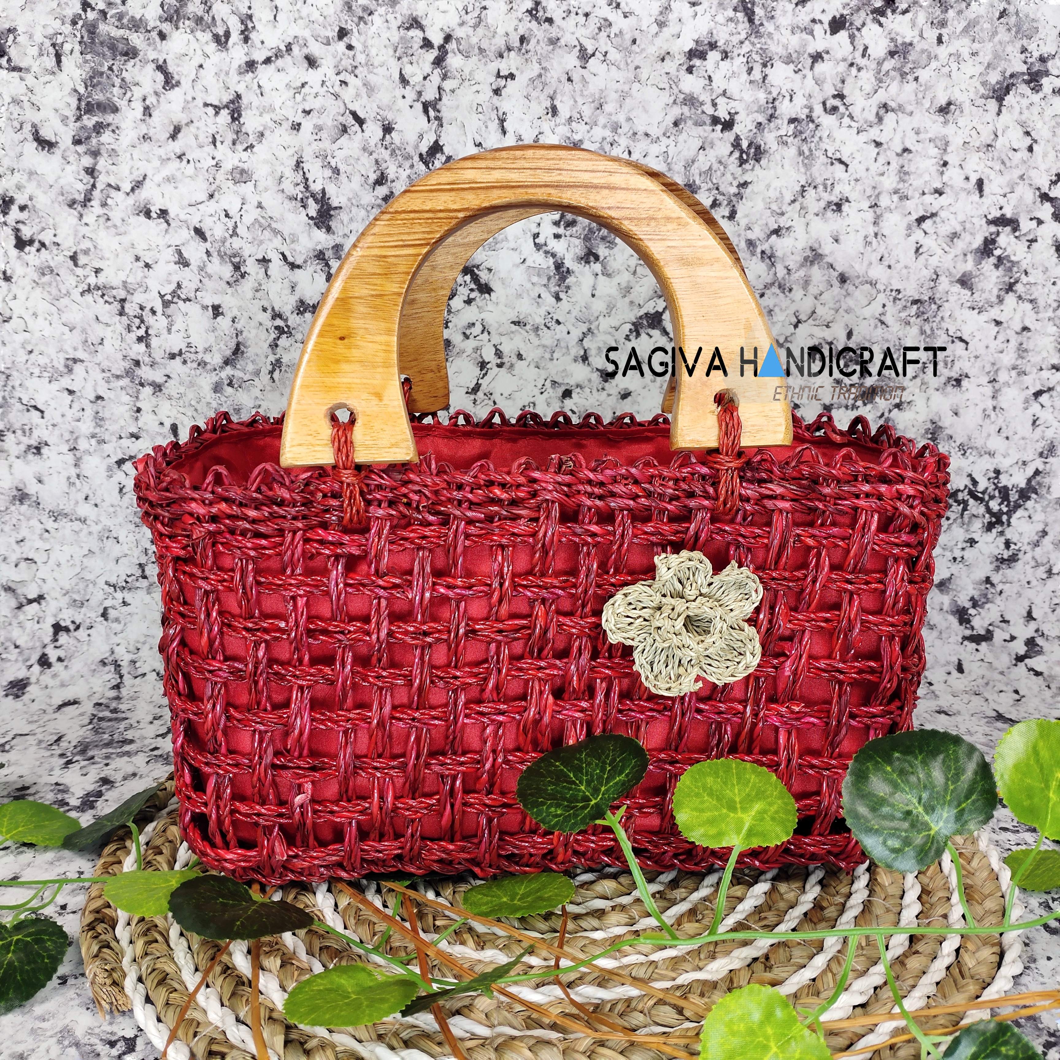 Tas Lucu Wanita | Tas Etnik Kayu Anyaman Pandan Lilit | Lazada Indonesia