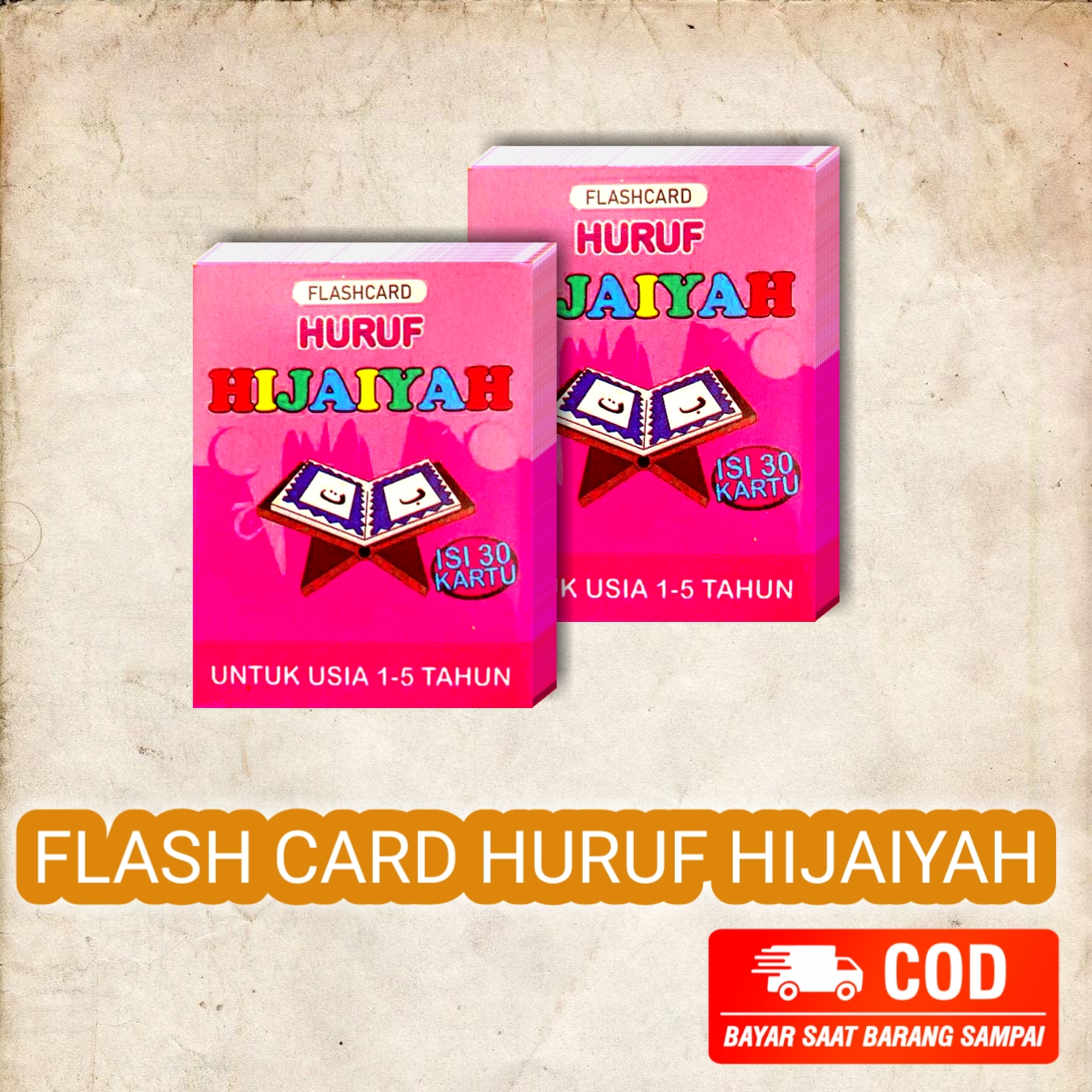 Flash Card Edukasi Anak Mengenal Huruf HIJAIYAH /flash card hijaiyah ...