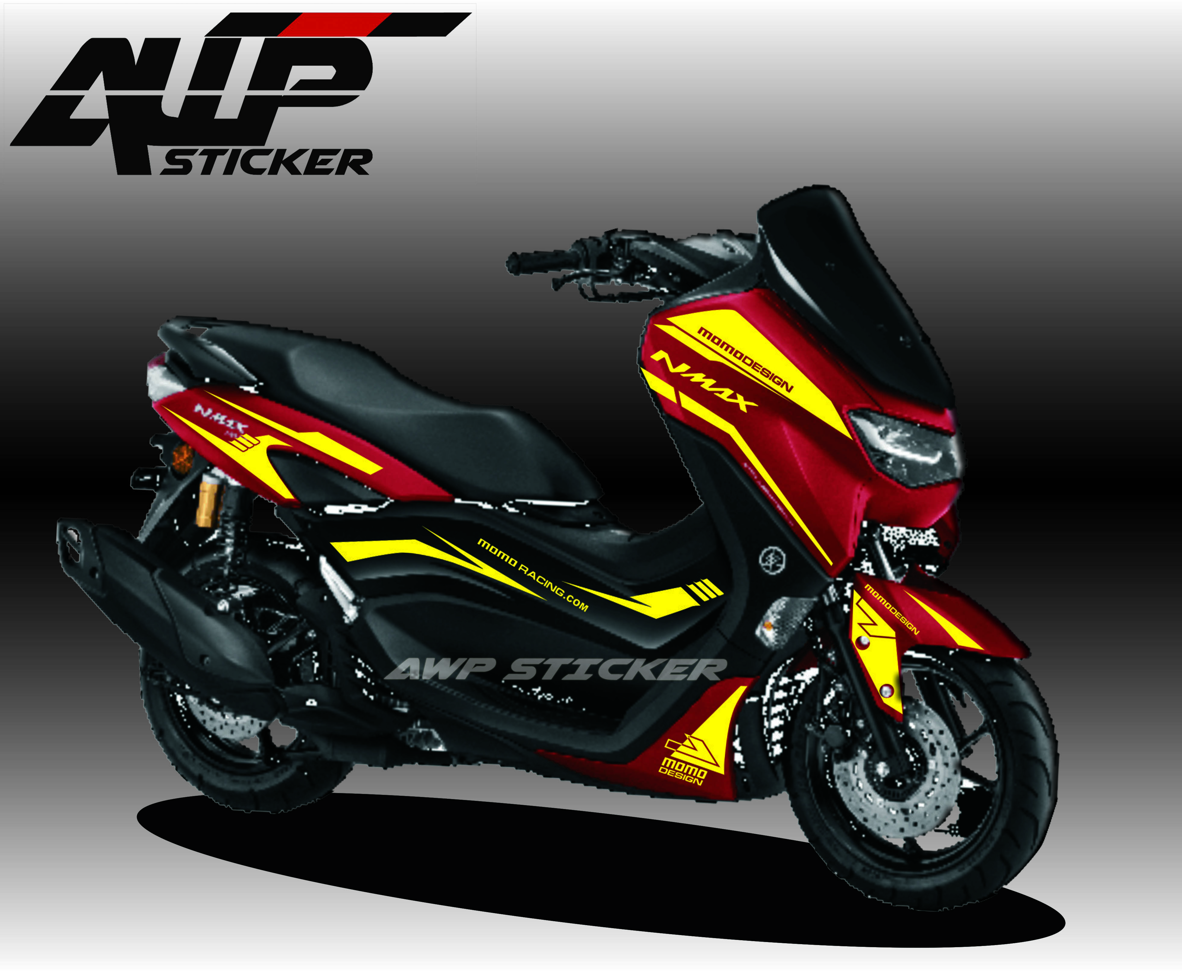 Viral Striping Sticker Stiker Semi Cutting All New Nmax 2022 Merah ...