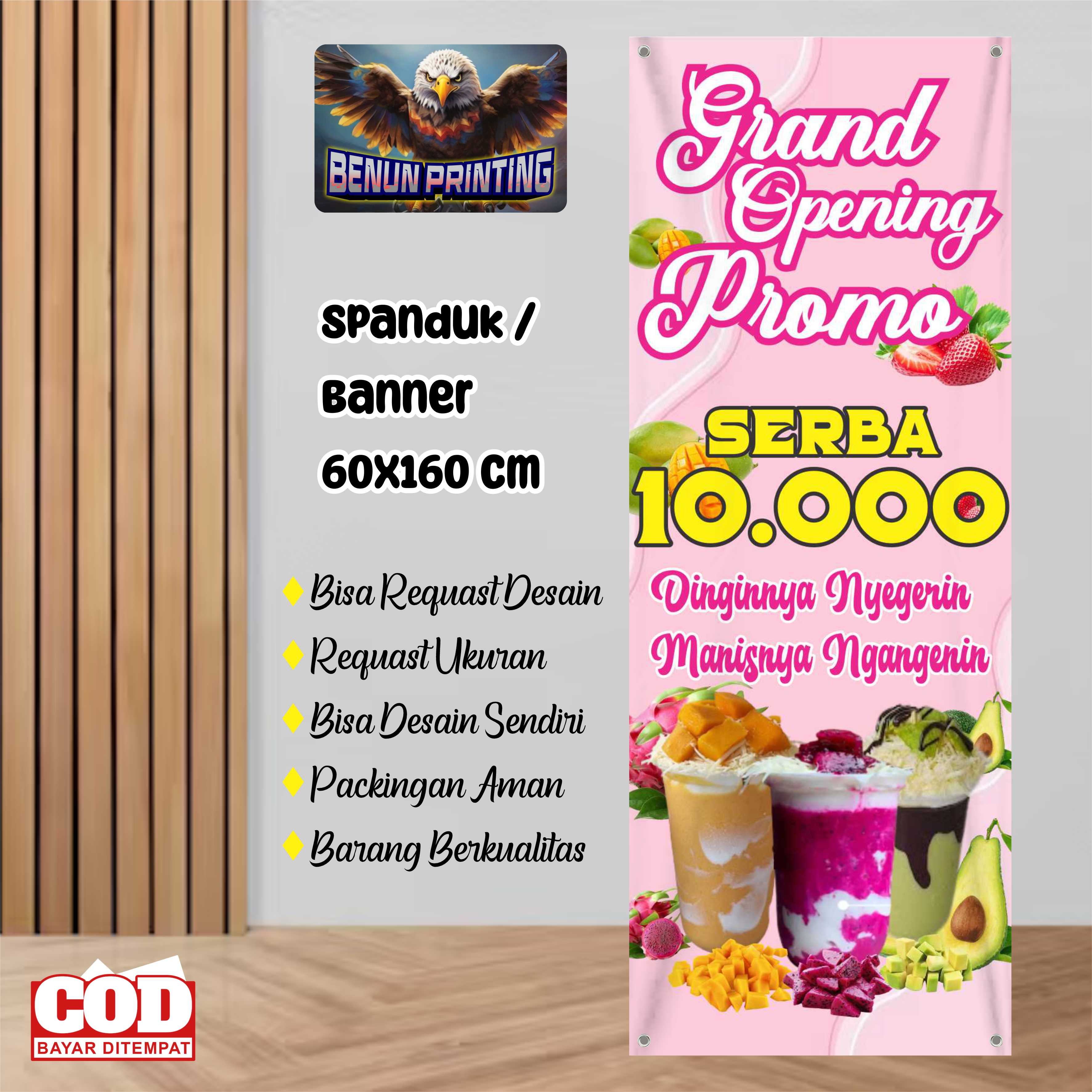 Spanduk Banner 60x160 Smoothies Requast Desain | Lazada Indonesia