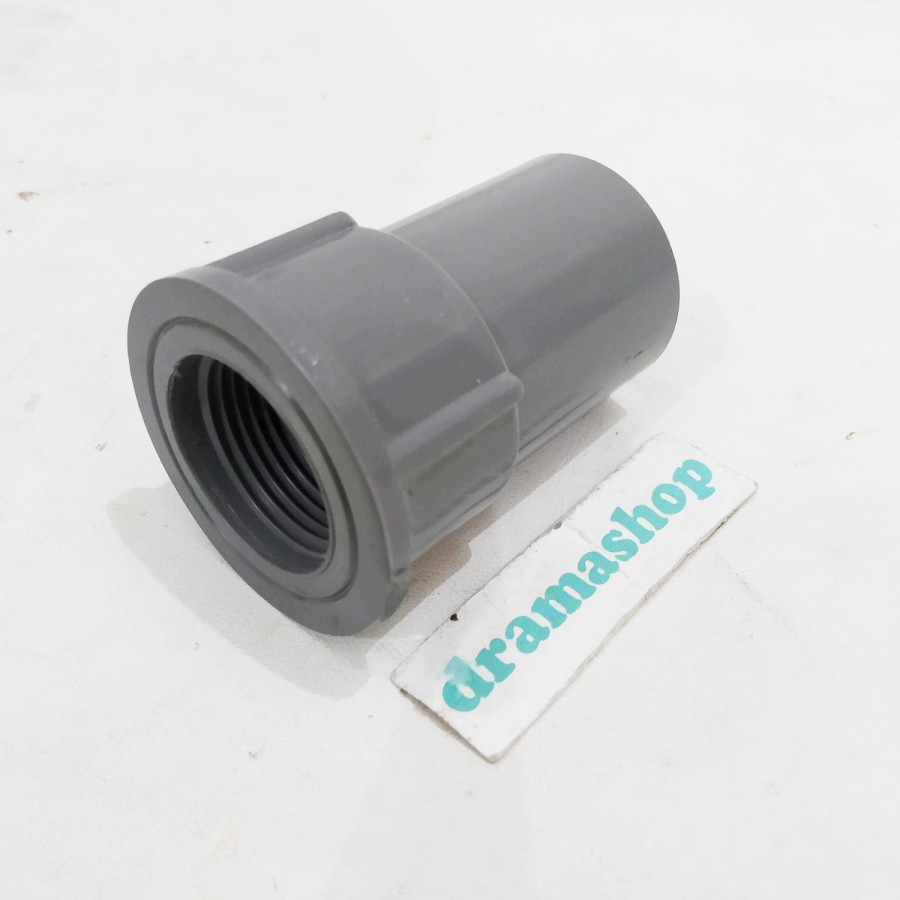 sok sock pipa lurus ulir Drat dalam air pvc 3/4 " in inch 3/4" rucika ...