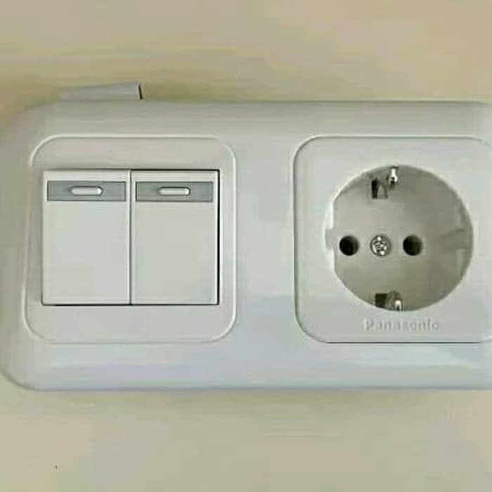 Stop Kontak Colokan + Saklar Seri Double IB Inbow Panasonic | Lazada ...