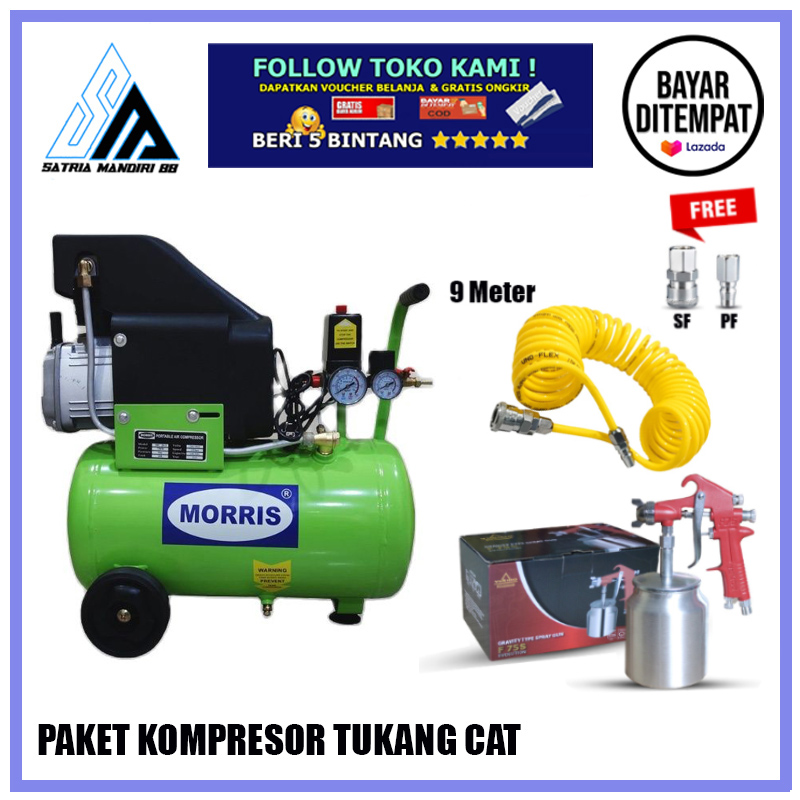 MORRIS 24 LITER KOMPRESOR / COMPRESSOR LISTRIK ANGIN UDARA SEPERTI ...