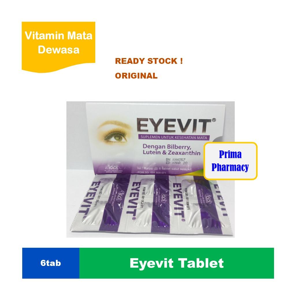 Eyevit Tablet isi 6tab Vitamin Mata Suplemen Mata minus dan melindung ...