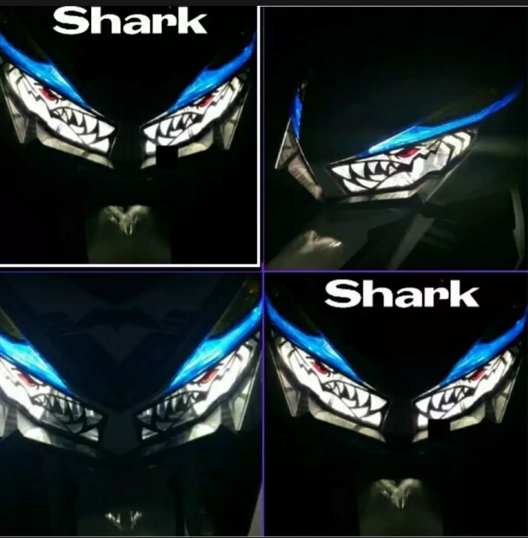 STIKER MATA+STICKER ALIS MOTIF SHARK VARIO 125/150 THN 2015-2017 ...