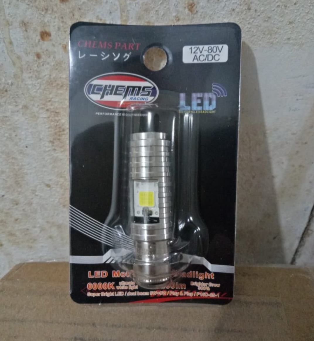 Lampu Depan LED Motor Bebek Matic AC DC H6 2 Sisi 12v-80v KA-KRA ...