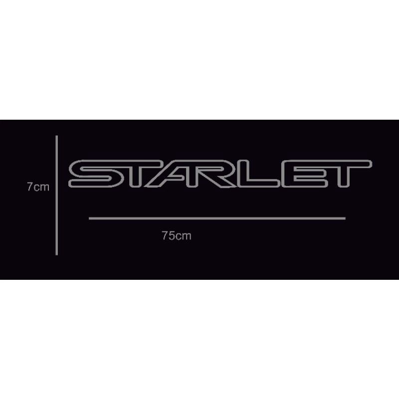 Sticker cutting kaca belakang tulisan Starlet kapsul dan kotak | Lazada ...