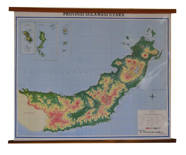 Peta Provinsi Sulawesi Utara (Bingkai) MP AP 048 | Lazada Indonesia