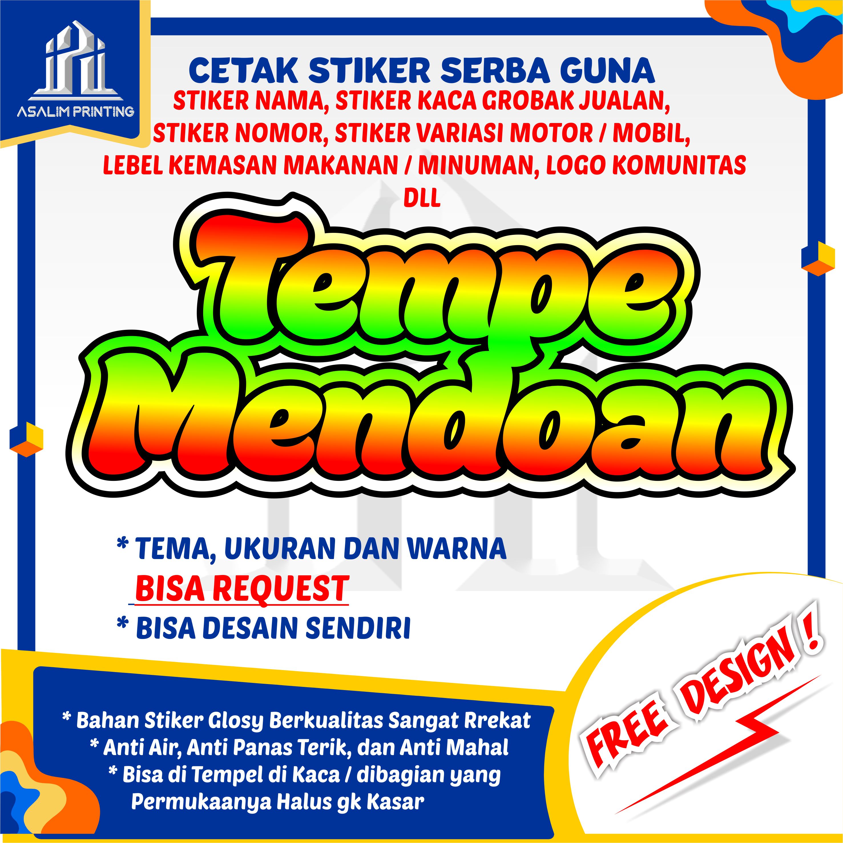 Sticker Nama Custom Desain Stiker Kaca Gerobak Jualan, Stiker Logo Club ...