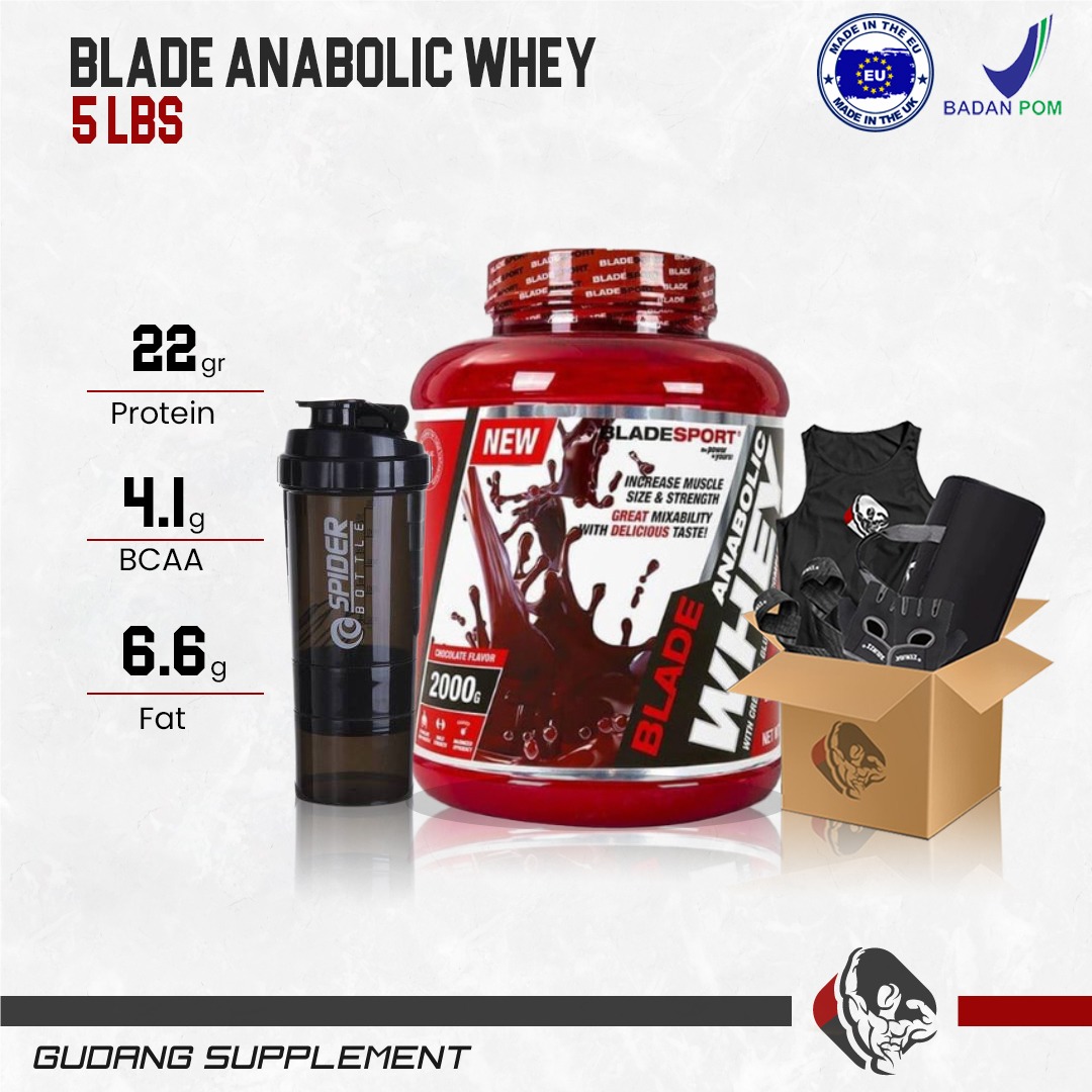 Blade Whey Protein 5 Lbs Whey Protein Isolate Concentrate BPOM Gudang ...