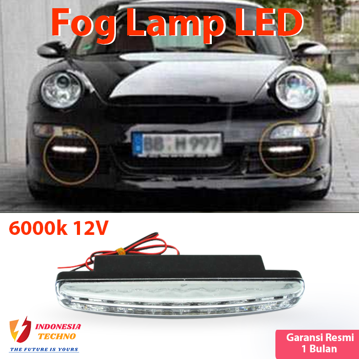 Lampu Foglamp LED Mobil 6000K 12V Fog Lamp Mobil Lampu Foglamp Motor ...