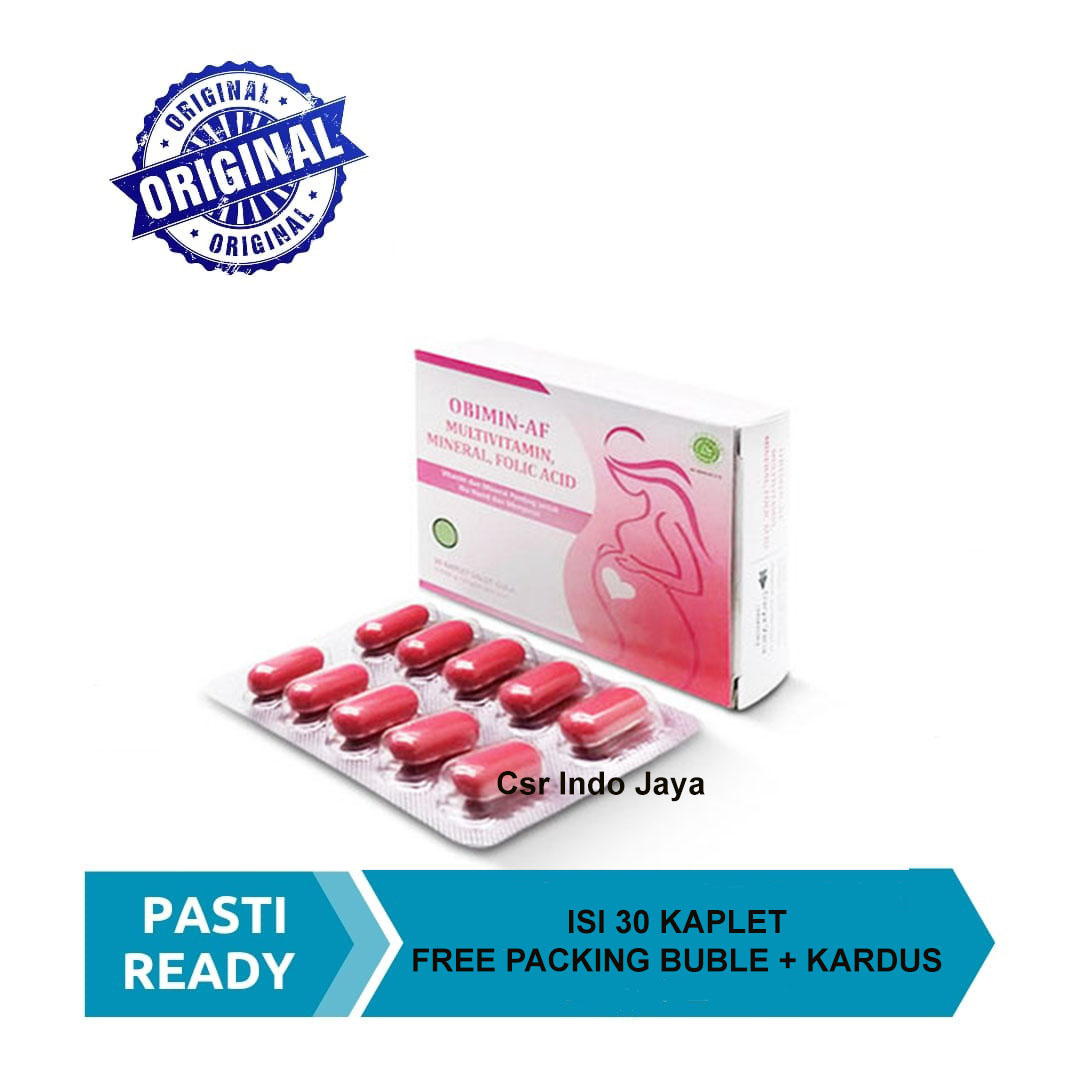 Obimin AF Box Isi 30 Kaplet - Multivitamin, Mineral, Folic Acid ...