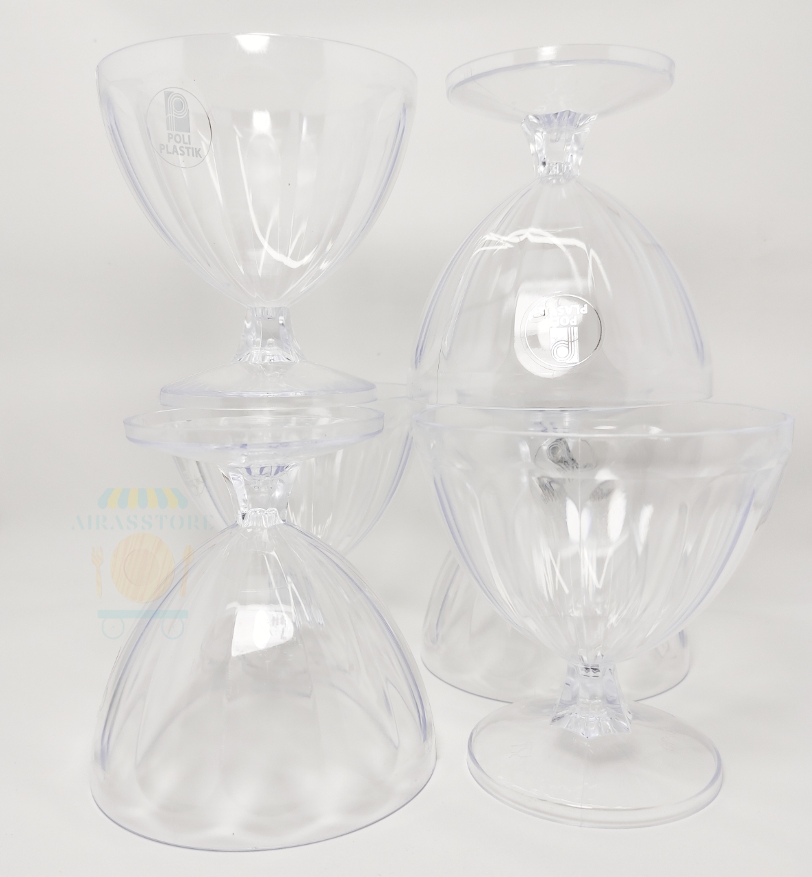 MURAH 6PCS GELAS MEWAH/ GELAS ES TELER/GELAS ES CAMPUR/ GELAS ES PODENG ...