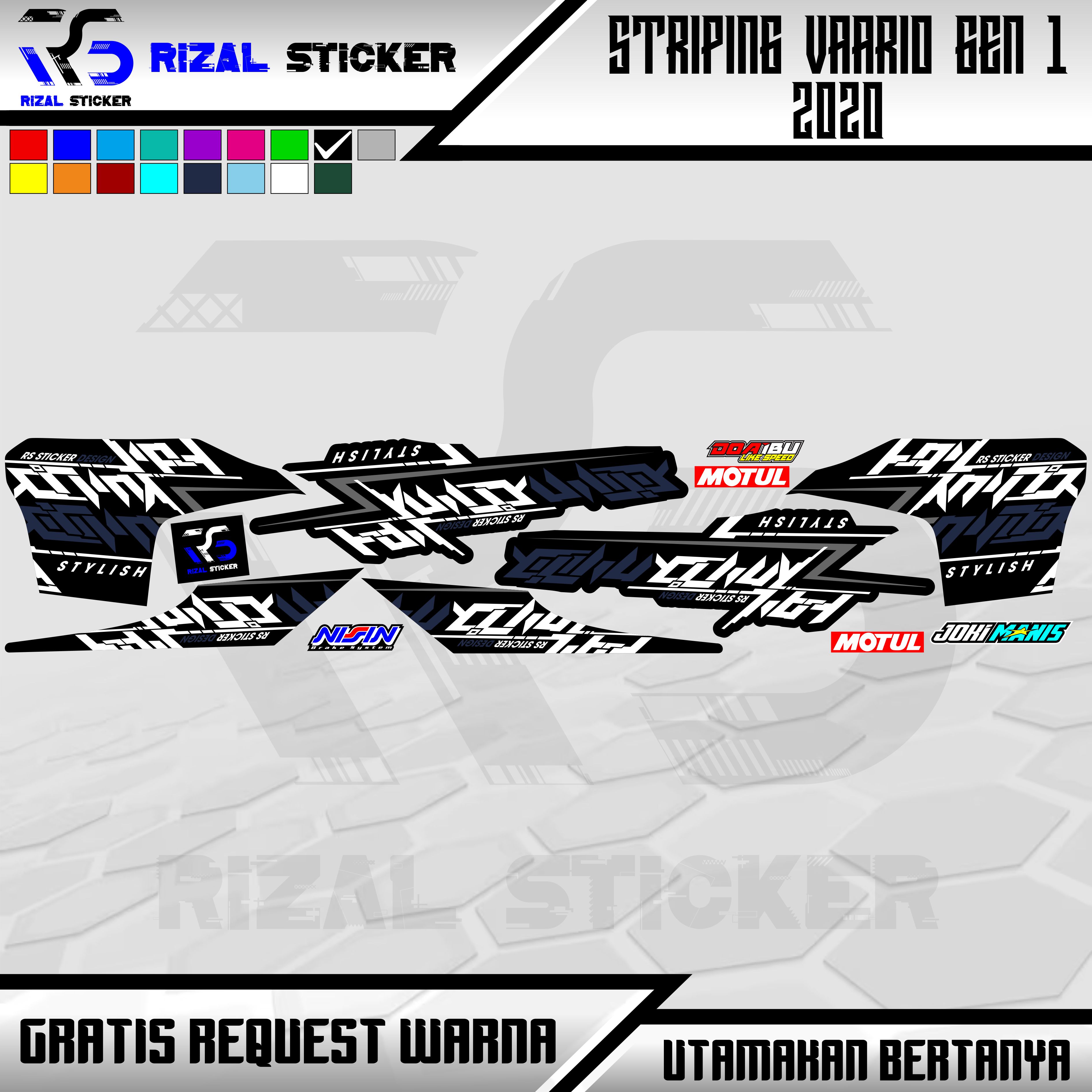 Rs Sticker Design Striping Motor Vario New Gen 1 Motif 4 | Lazada Indonesia