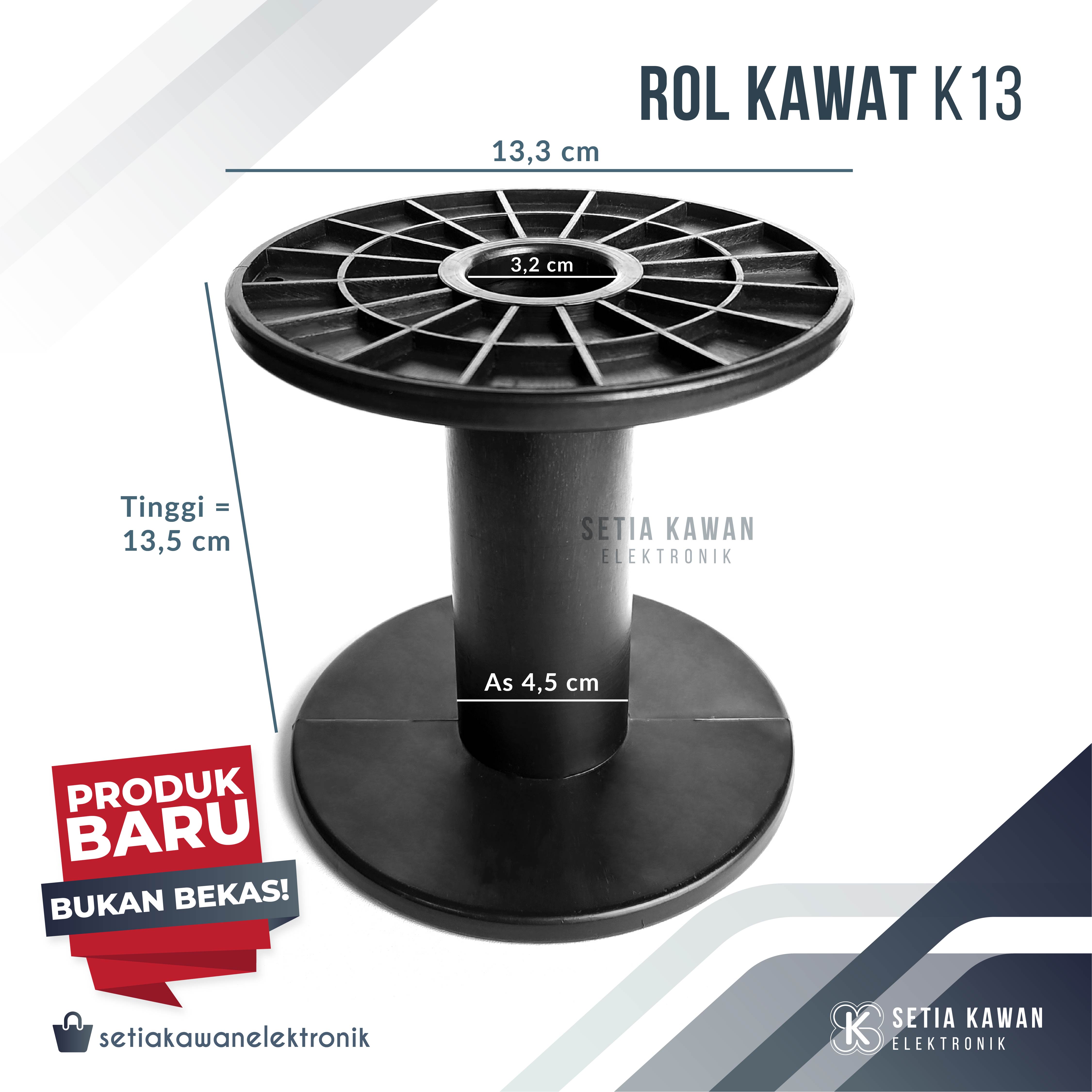 Bobin Rol Kawat K13 / Roll Timah / Tempat Gulungan Kabel / Klosan ...