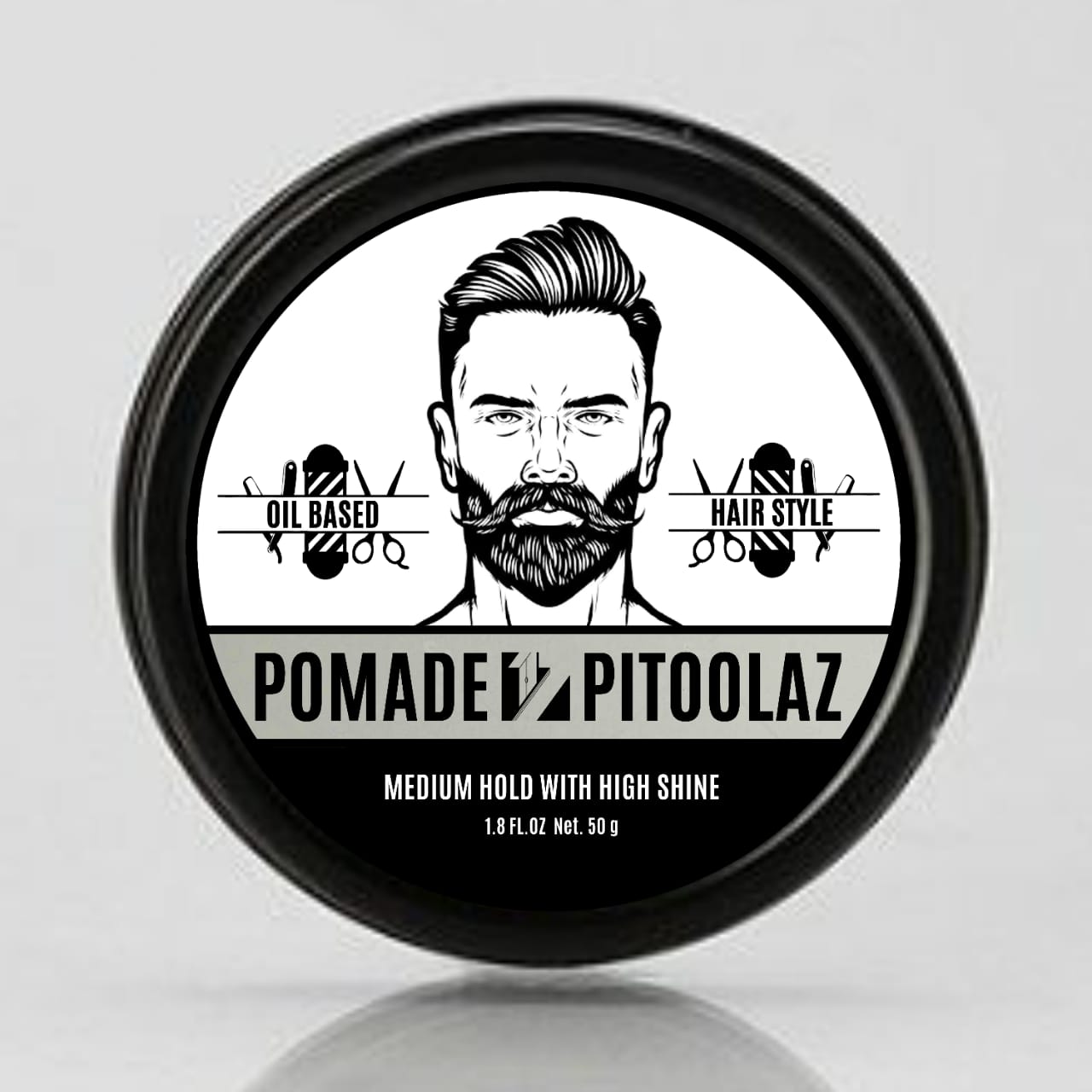 minyak rambut pria terlihat basah wangi-pomed rambut pria barber shop ...