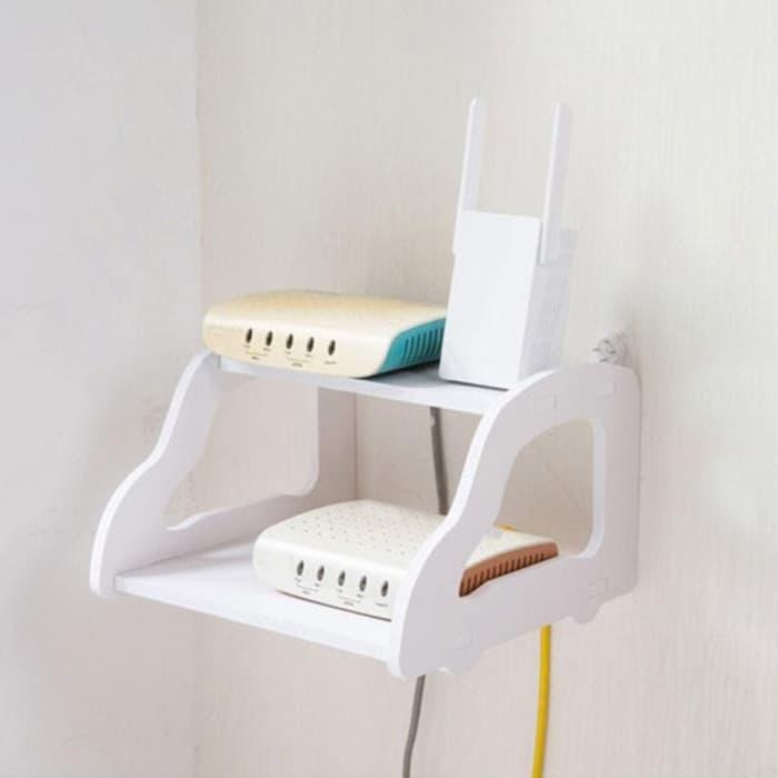 Rak Dinding Desktop Storage/ Rak Wifi Kotak Router Telepon / Rak ...