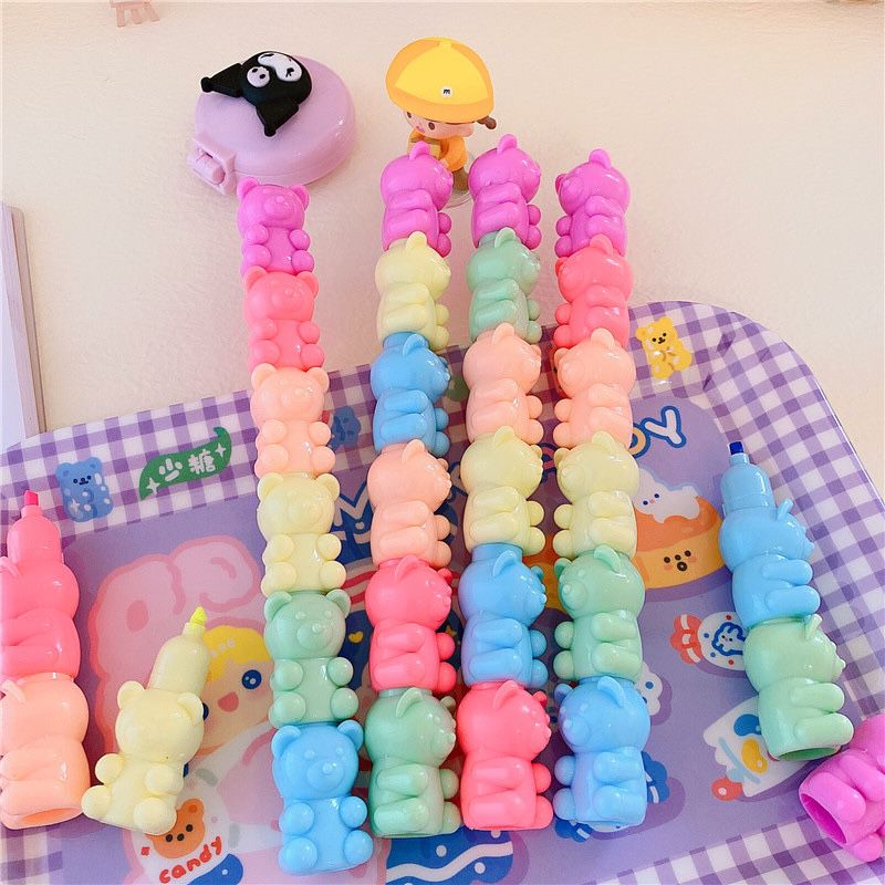 1 SET 5 STABILO MARKER HIGHLIGHTER SUSUN BENTUK GUMMY BEAR WARNA WARNI ...