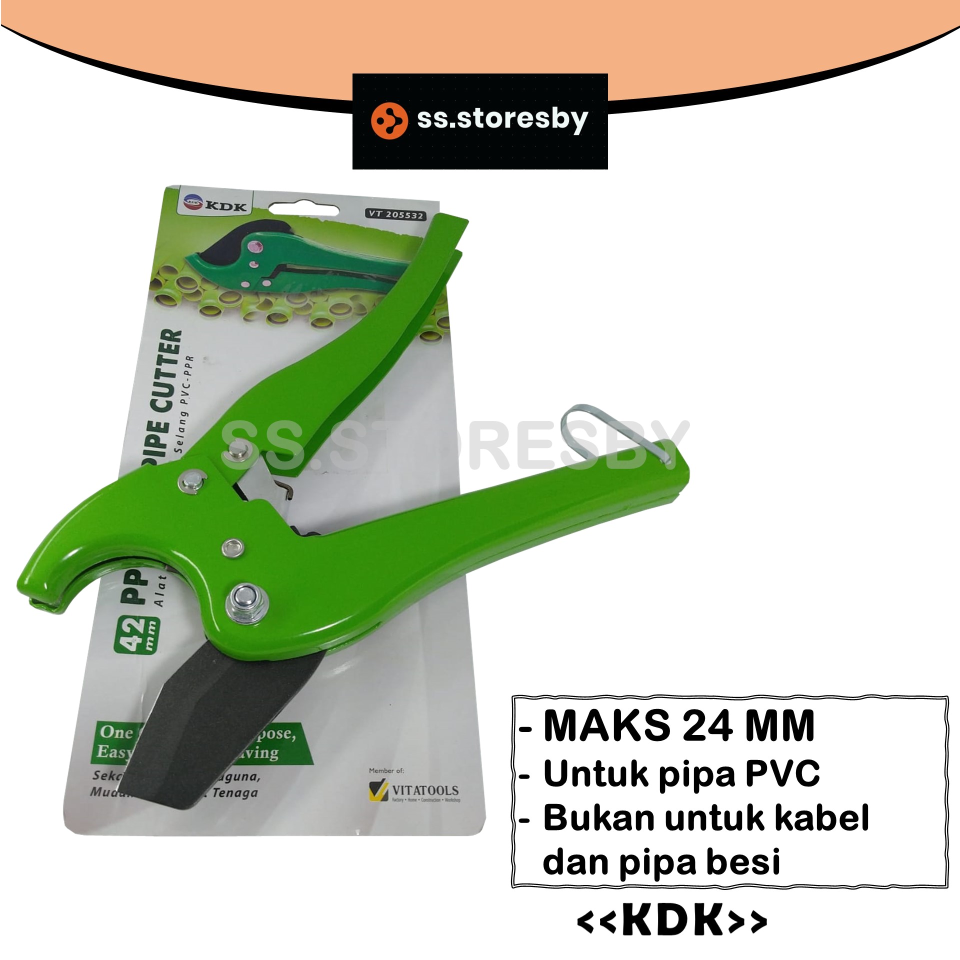PIPE CUTTER KDK 42MM ALAT POTONG PIPA AIR TANG POTONG PIPA PARALON ...