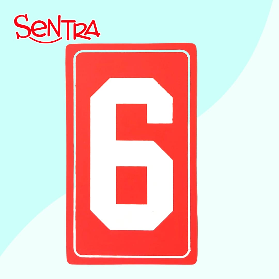SIGNAGE | Angka 6 | Nomor Digit Stiker Plat Tanda | Lazada Indonesia