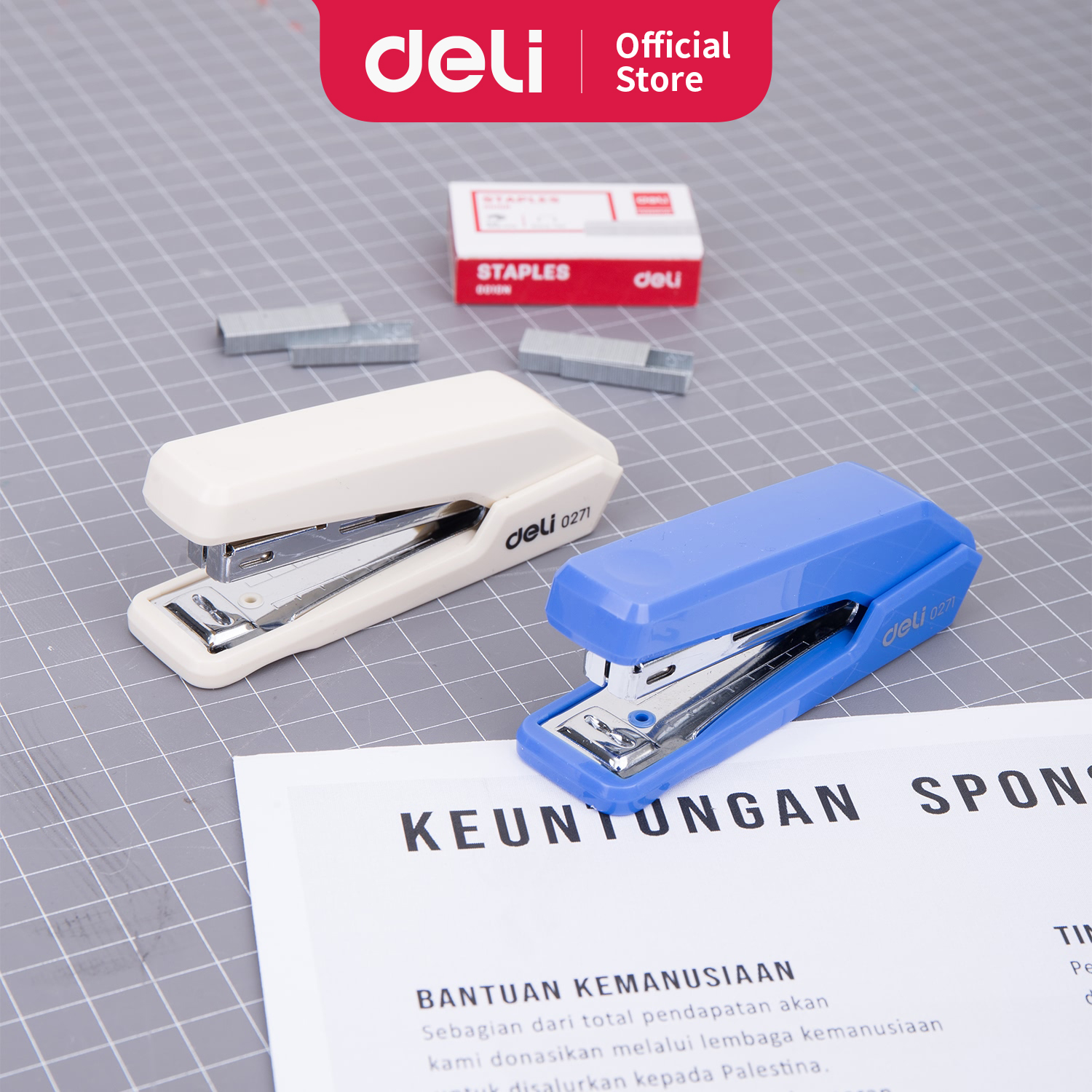 Deli Stapler Set 15 lembar ukuran #10 E0272 | Lazada Indonesia