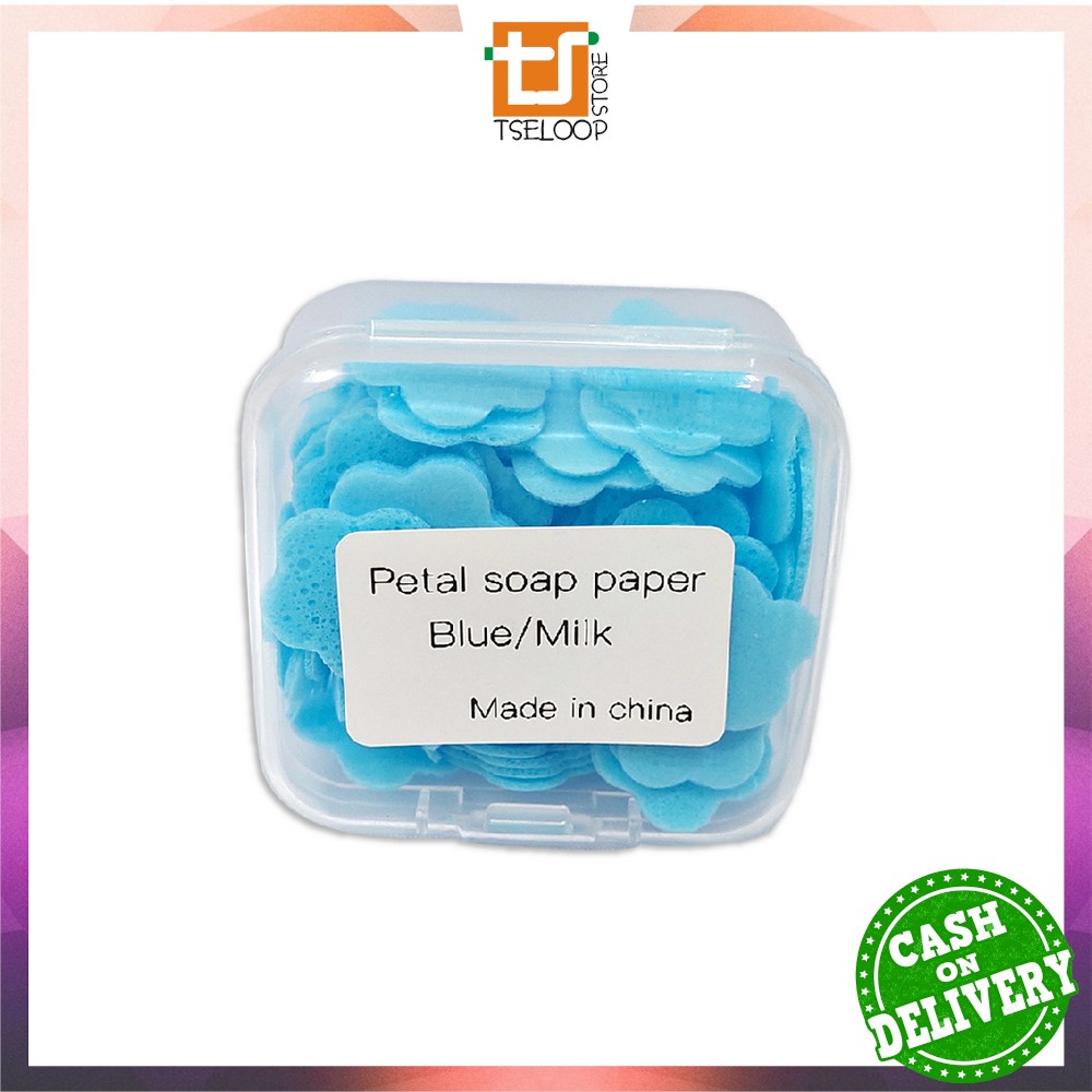 OFM-C599 Sabun Kertas Mini Motif Bunga / Sabun Cuci Tangan Kertas Paper ...