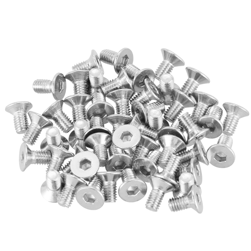 Screw Hex Flat Countersunk Head Socket M2.5* 4,6,8,10,12,14,16,18,20,30mm Stainless Steel ...