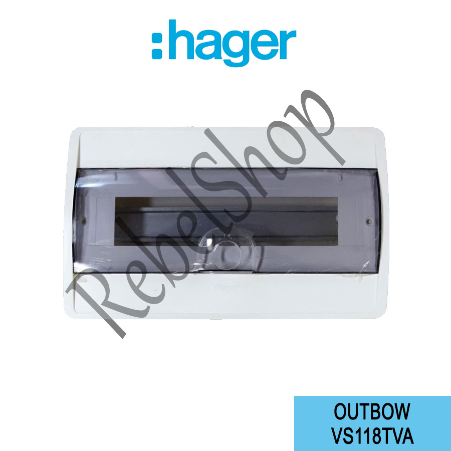 Hager Kotak Box MCB Outbow Tanam VS118TVA Transparant 18 Modul / Group ...